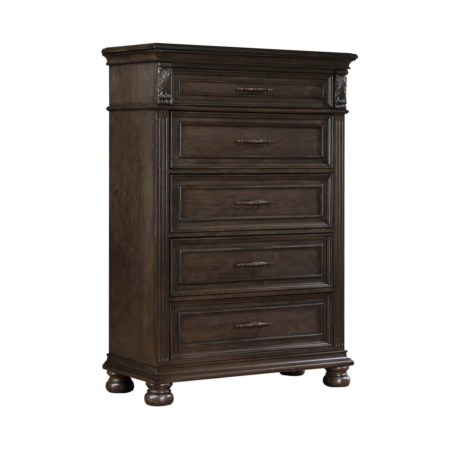 Benjara Rion 58 Inch Tall Dresser Lift Top Chest with 5 Storage Drawers ...