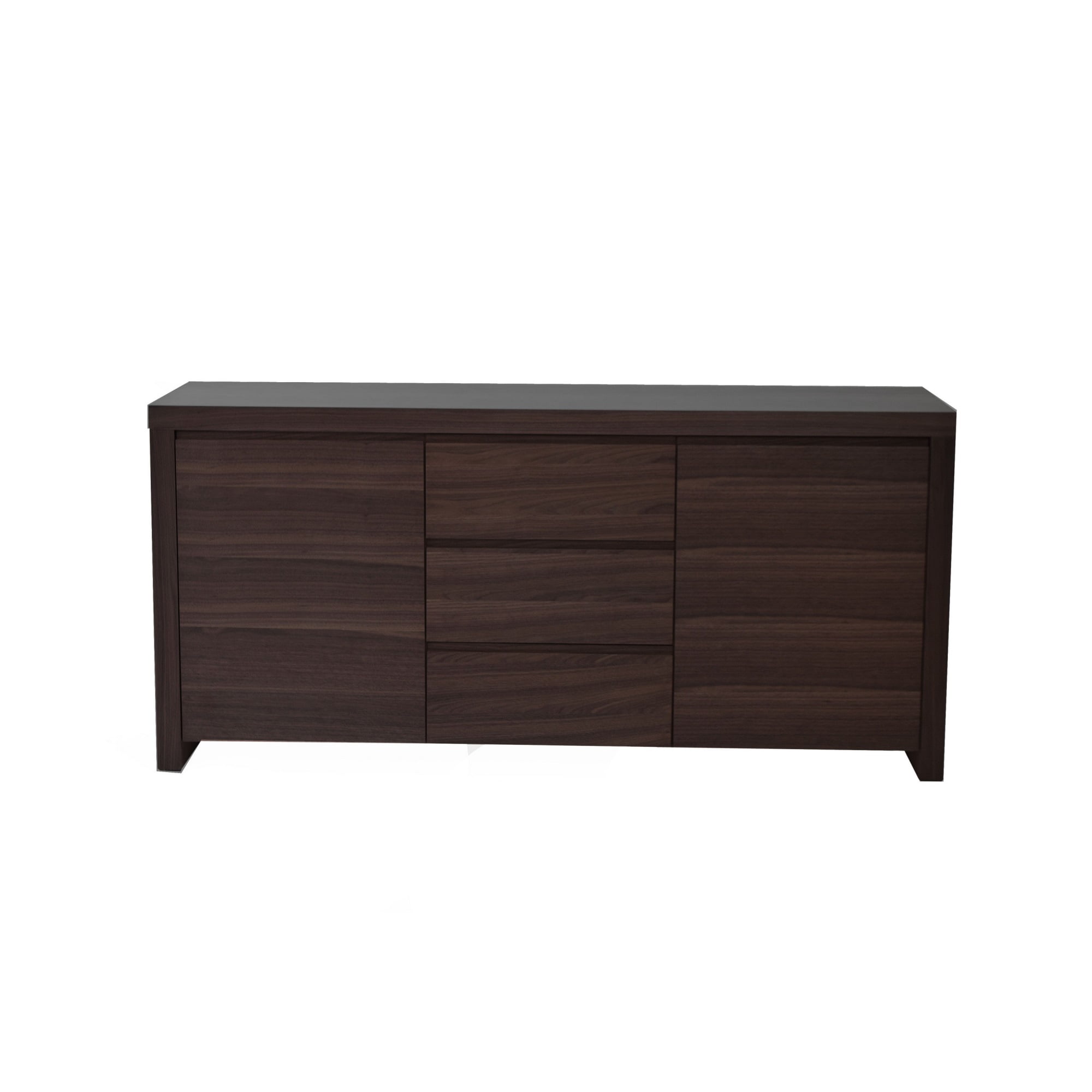 Ross 63 Inch Buffet Console Cabinet, Door Shelves, 3 Drawers, Dark Brown - Walmart.com