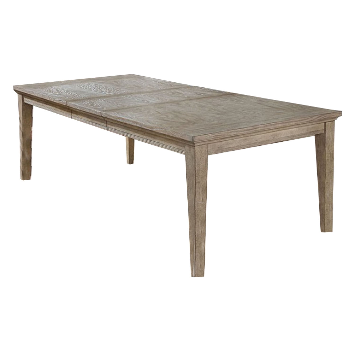 Benjara 70 Inches Dining Table with Grains and Extendable Leaf, Natural ...