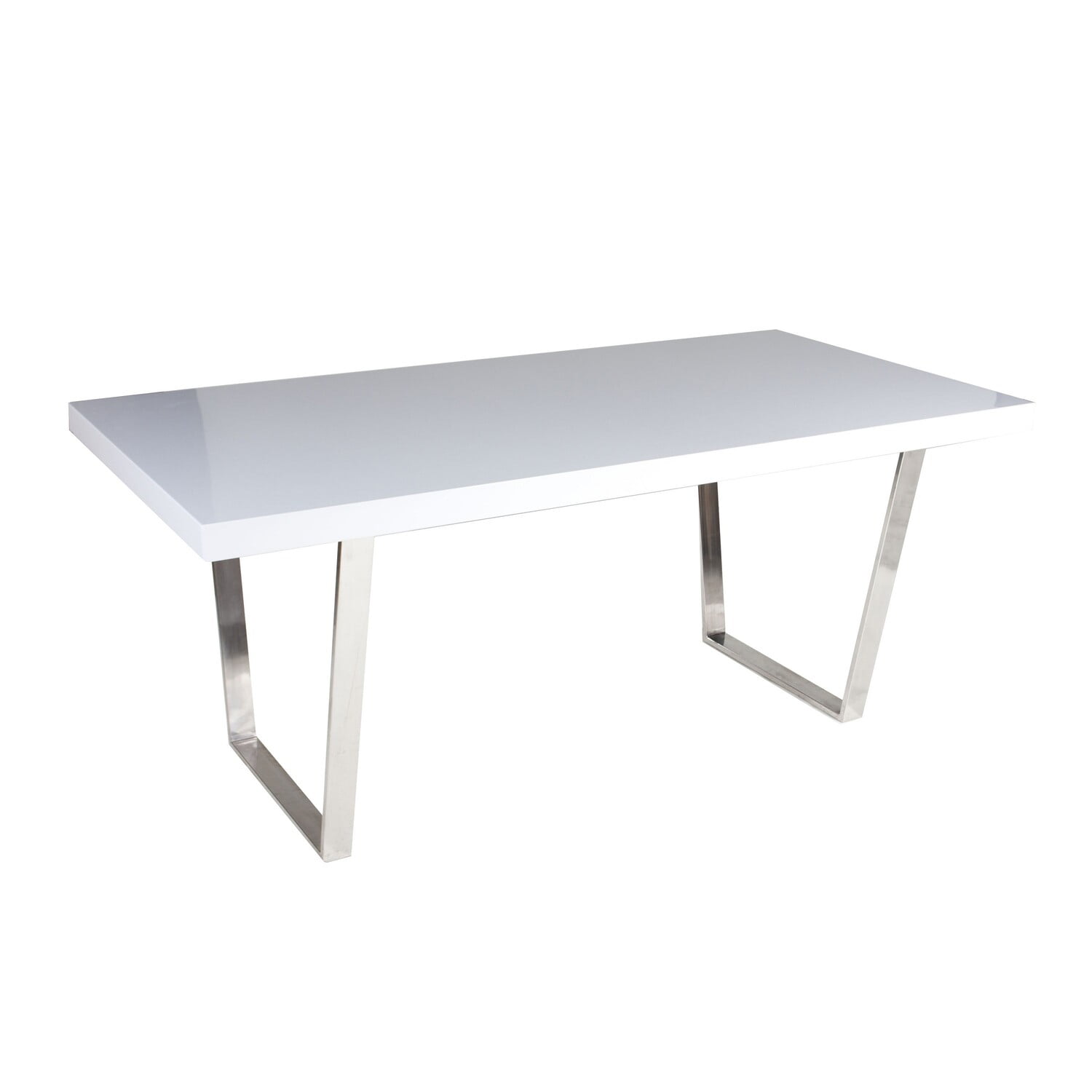 Benjara Ien 71 Inch Dining Table, Rectangular Top, Open Metal Panel ...