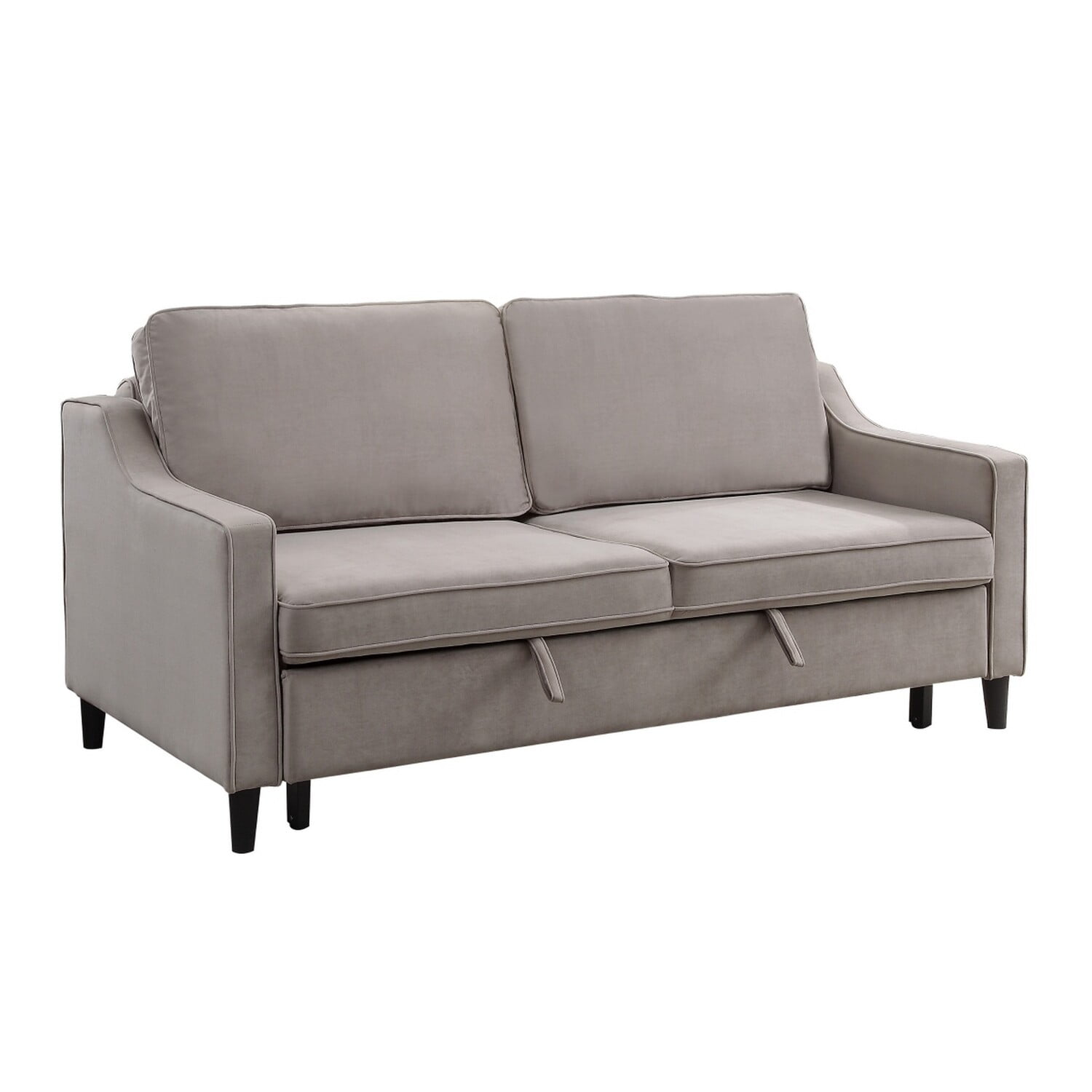 Benjara 72 Inch Classic Convertible Sofa Futon, Pull Out Bed, Cool Gray ...