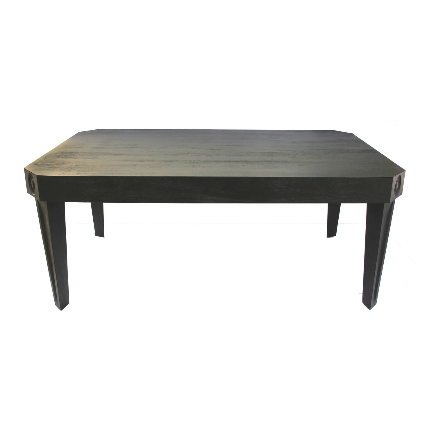 Benjara 72 Inch Modern Dining Table, Cut Out Corners, Angled Tapered ...
