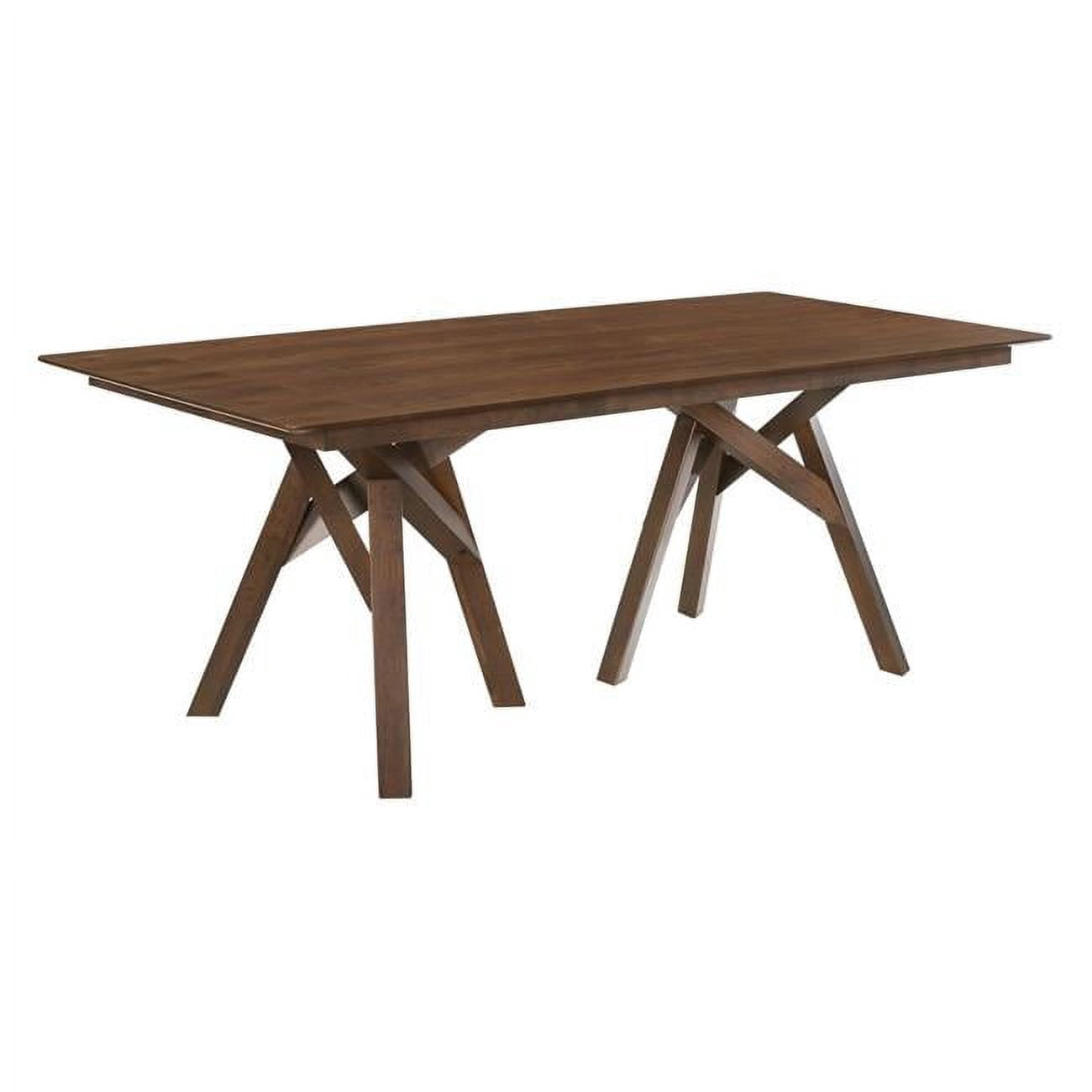 Benjara 79 Inch Mid Century Modern Rectangular Wooden Bench with Angled ...