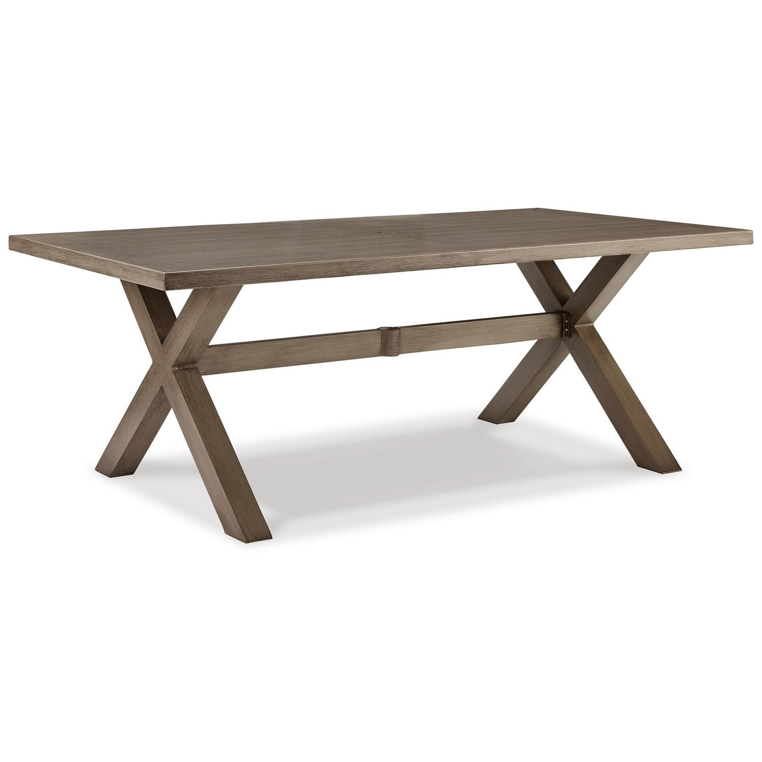Benjara Beln 80 Inch Outdoor Dining Table, Rectangular, Aluminum Frame ...