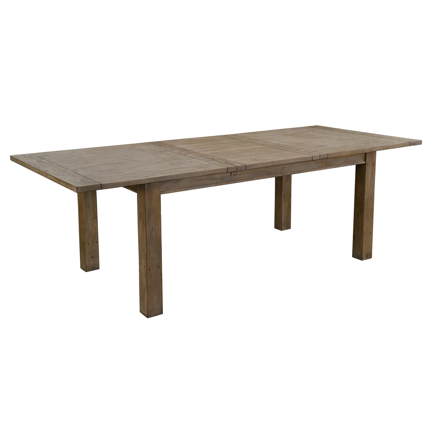 Benjara 94 Inch Plank Style Reclaimed Wood Dining Table with Extendable ...