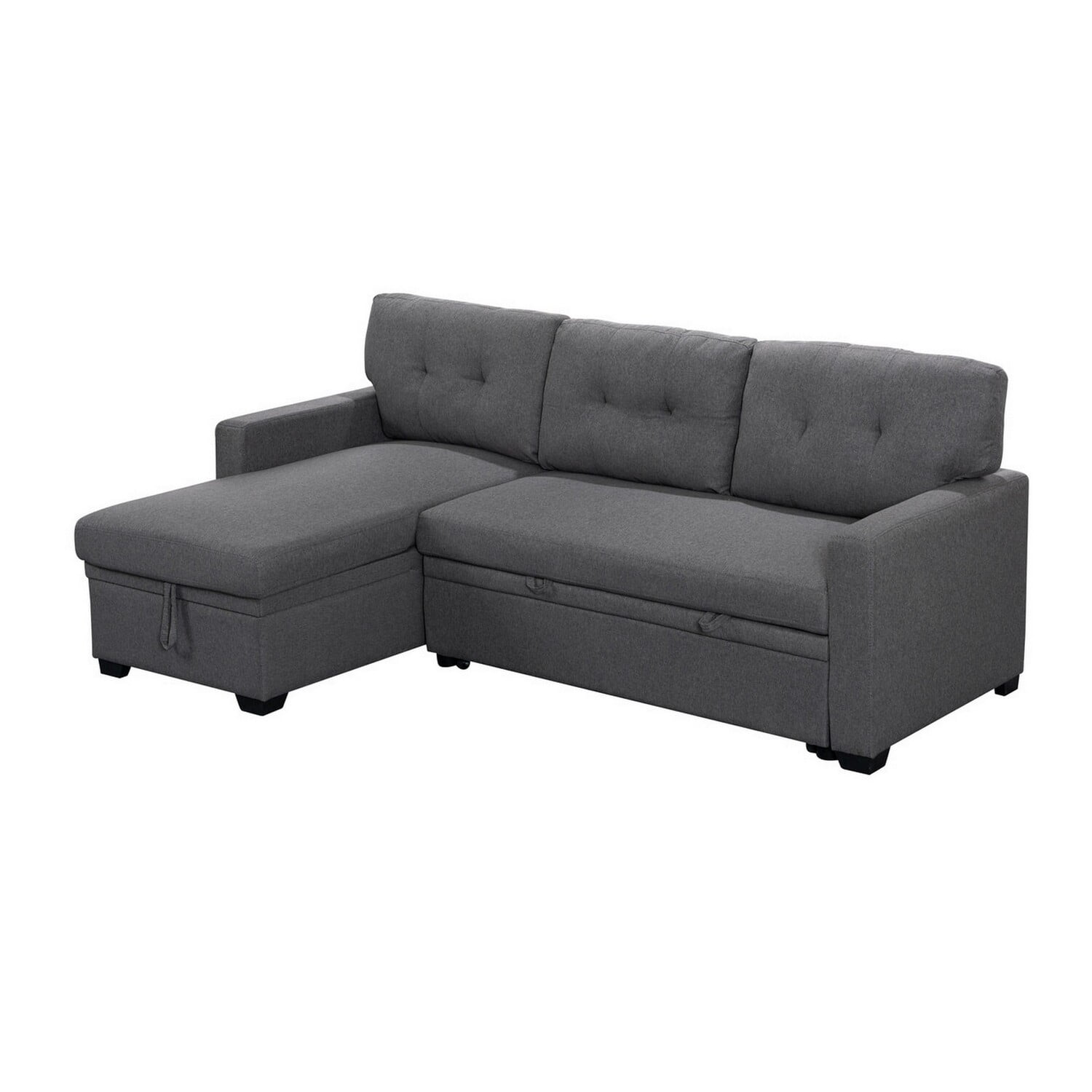 Benjara Ady 83 Inch Sleeper Sectional Sofa with Storage Chaise ...