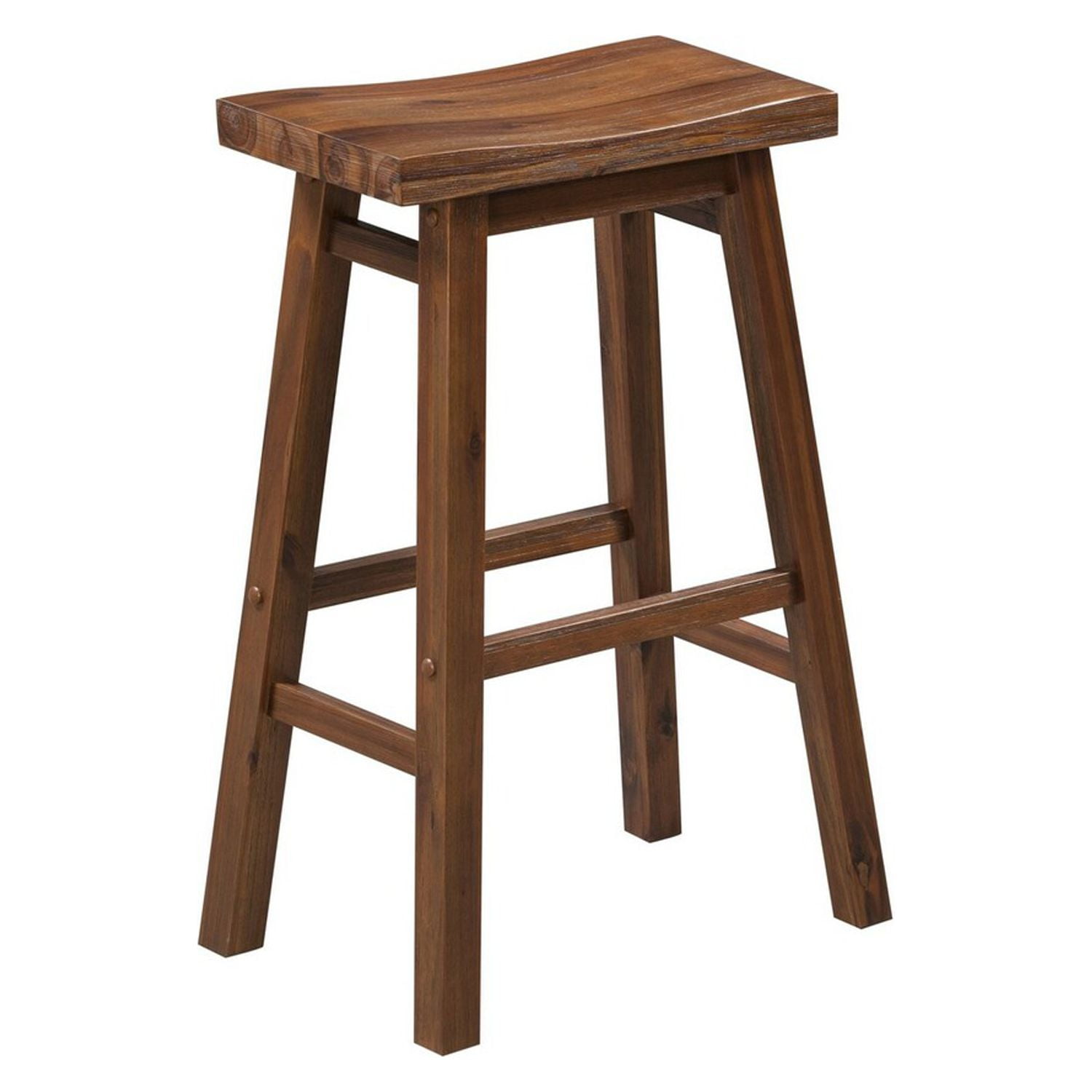 Benjara Amber 29 Inch Saddle Bar Stools, Set of 2, Ergonomic Seats ...