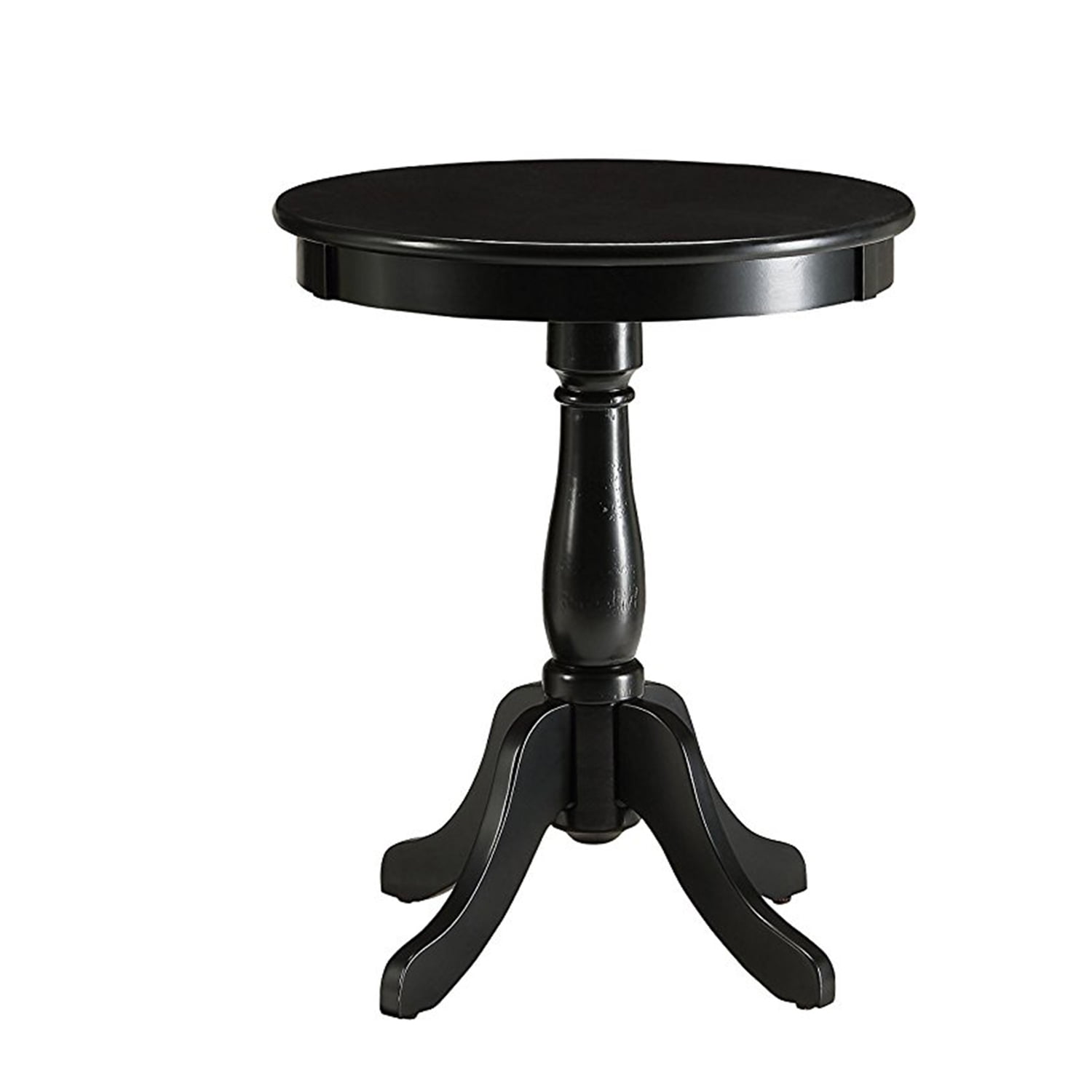 Astonishing Side Table With Round Top, Black - Walmart.com