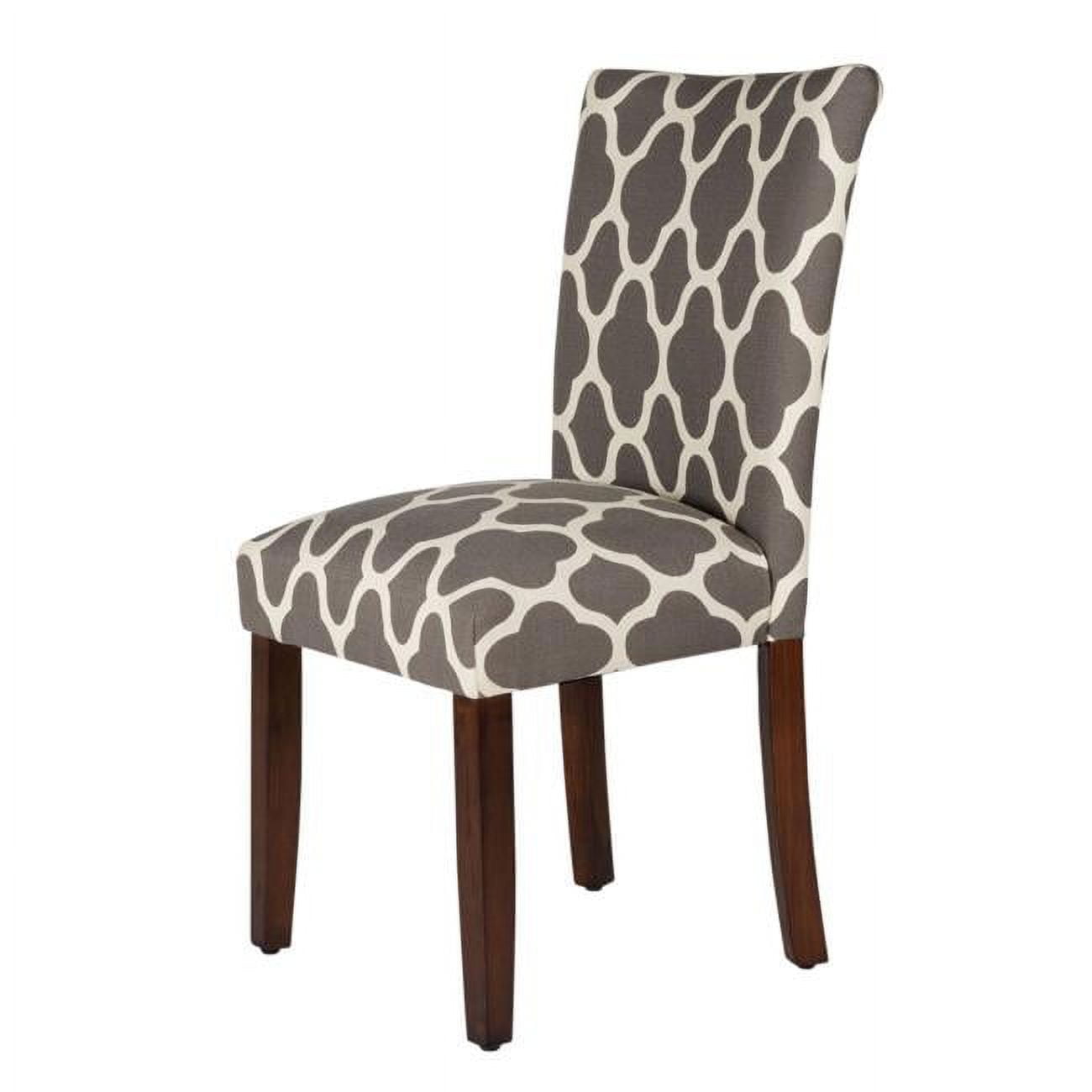 Benjara BM195007 Wooden Parson Dining Chair with Quatrefoil Pattern ...