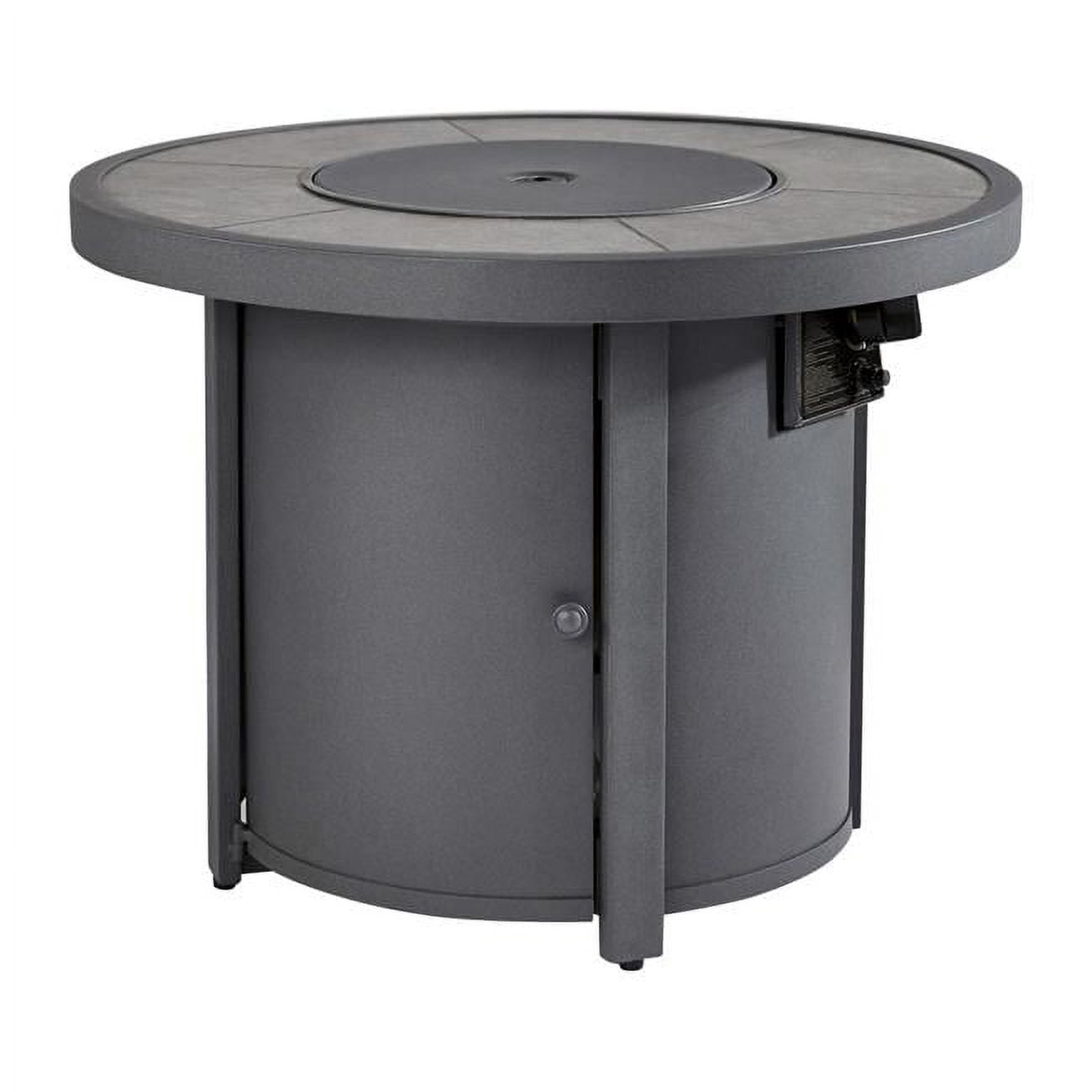 Benjara BM209327 Round Metal Frame Fire Pit with Battery Operated ...