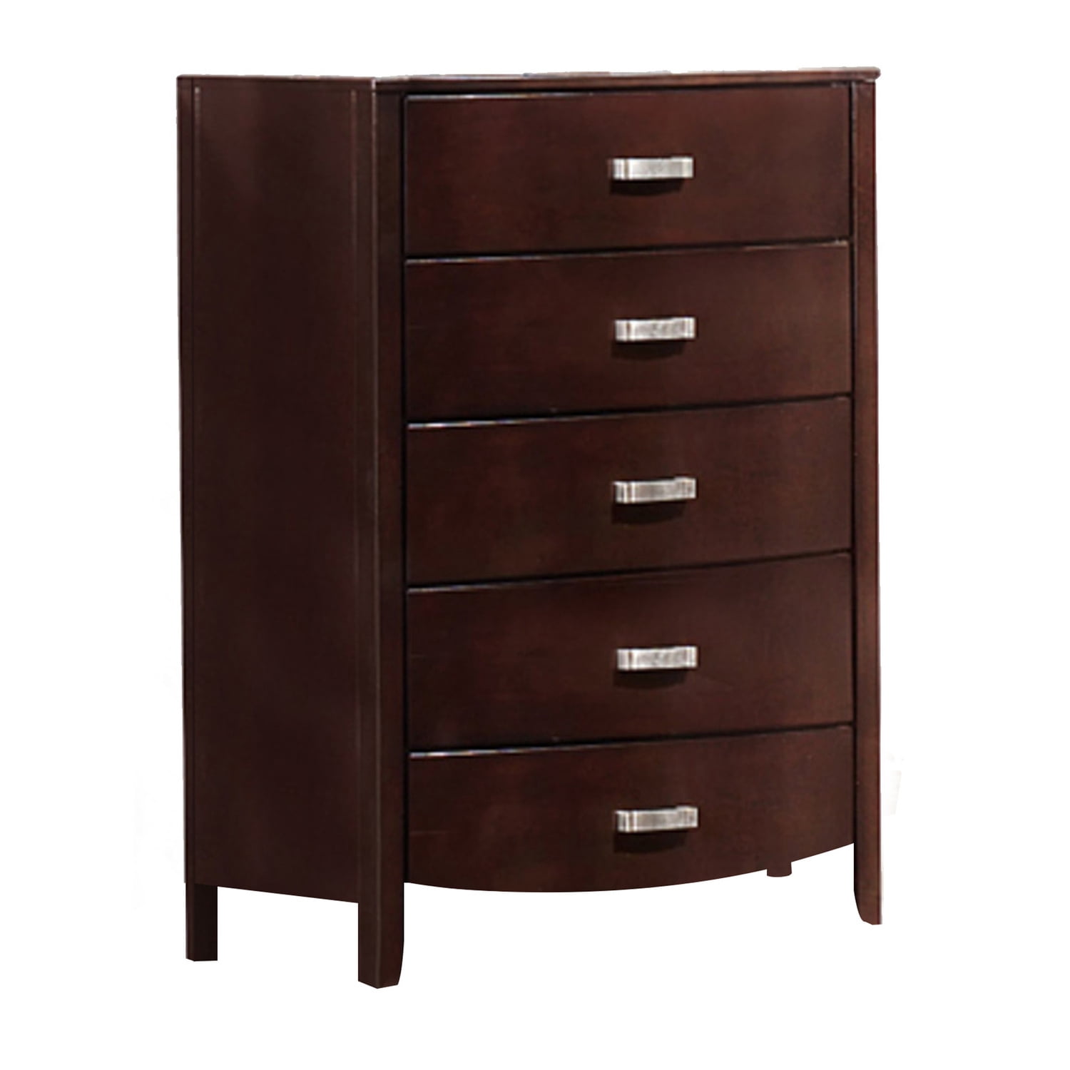 Benjara BM222733 Wooden Chest with 5 Spacious Drawers & Bar Pull ...