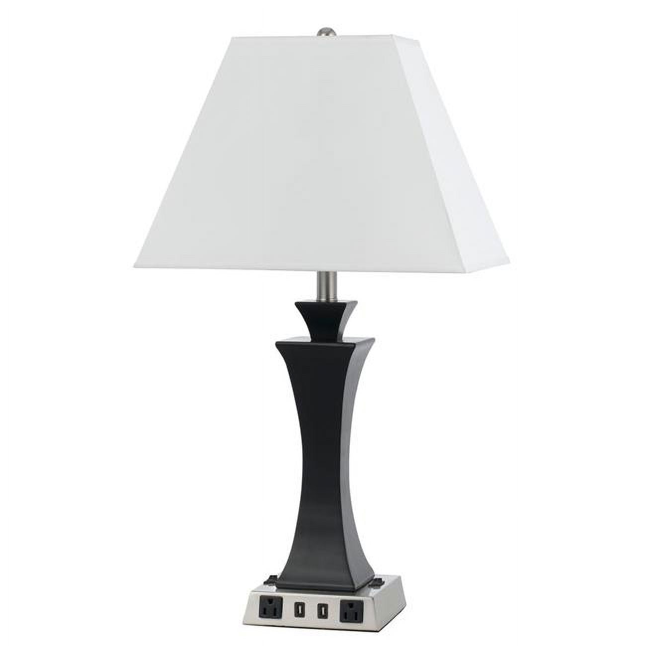 Benjara BM224671 Night Stand Lamp with 2 Power Outlets & 2 USB Ports ...