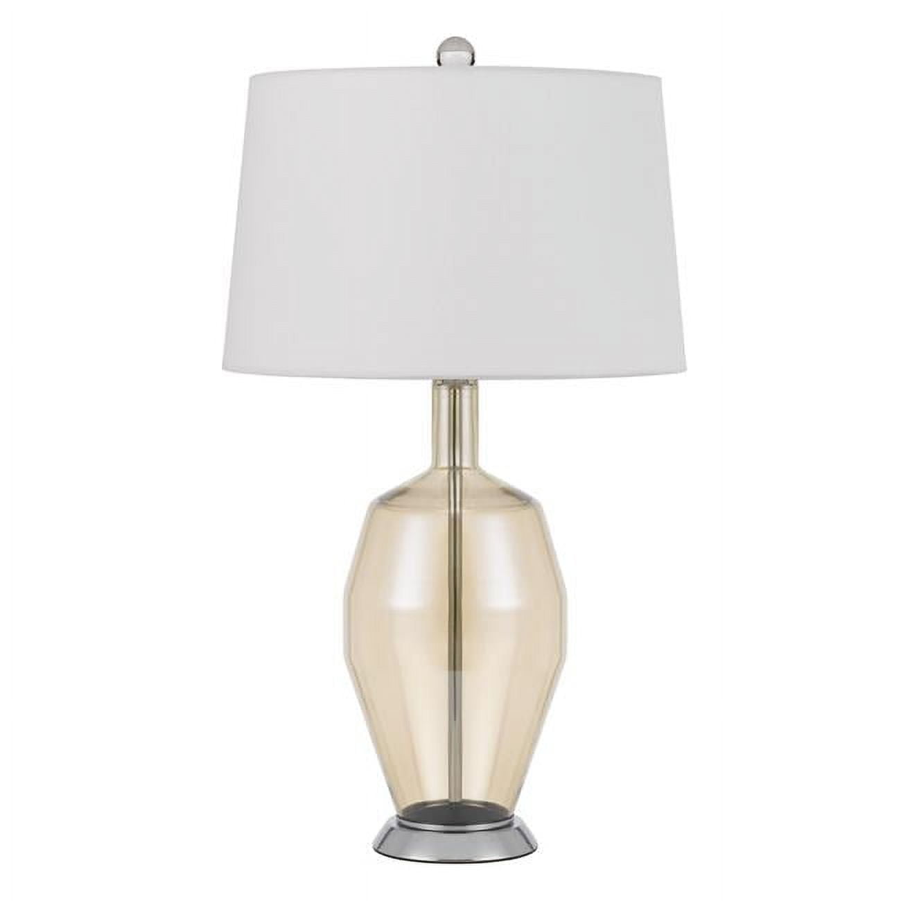 Benjara BM272347 29 in. Smoked Glass Vase Design Base Table Lamp ...