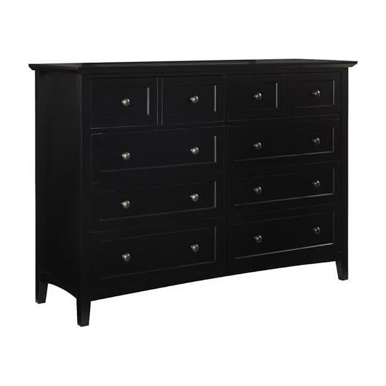 Benjara 60 Inch Neo Solid Mahogany Wood 8 Drawer Dresser, Felt Line Top ...