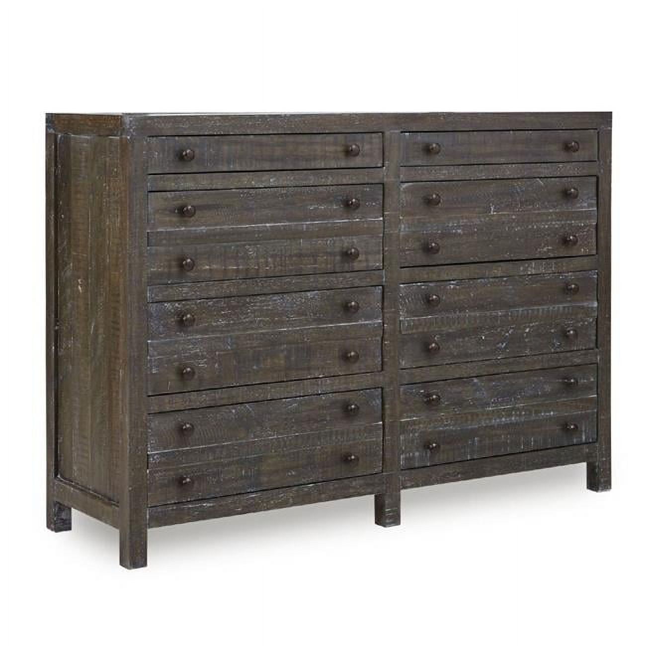 Benjara BM273621 60 in. Cas Sengon Tekik 8 Drawer Dresser - Rough Hewn ...
