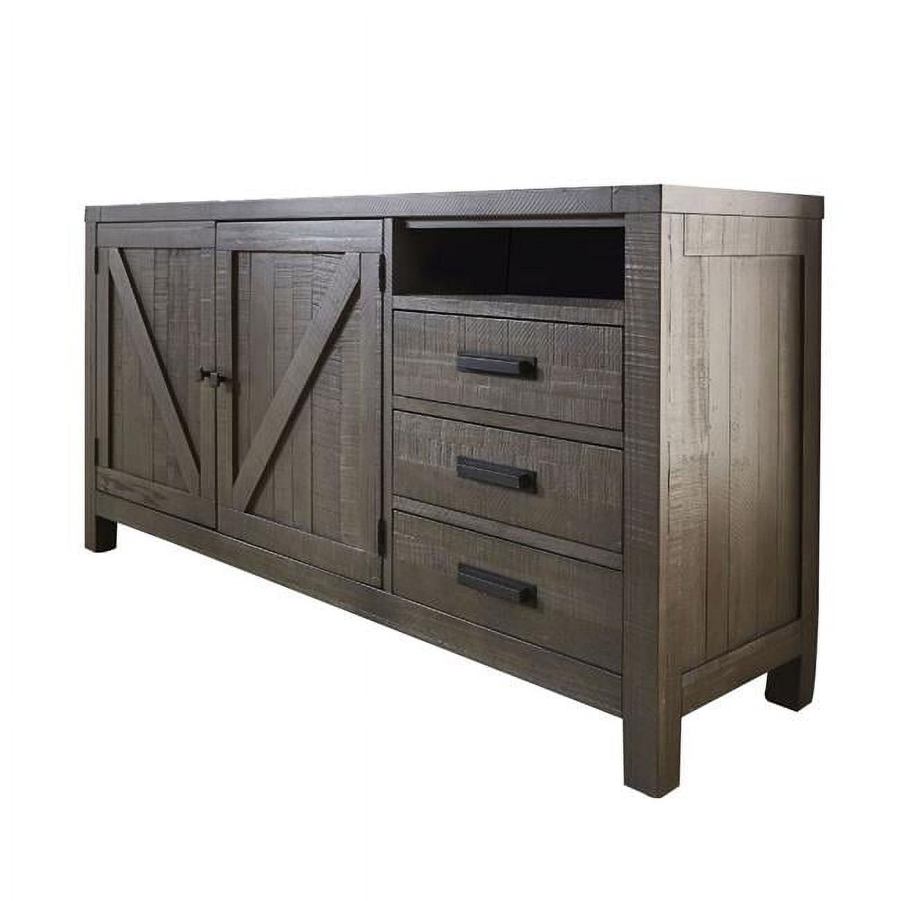 Benjara BM274130 72 in. Cher Plank Sideboard Cabinet Buffet - 2 Doors ...