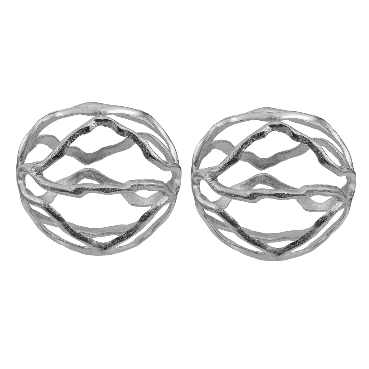 Benjara BM285283 6 in. Aluminum Asymmetrical Curves Modern Decorative ...