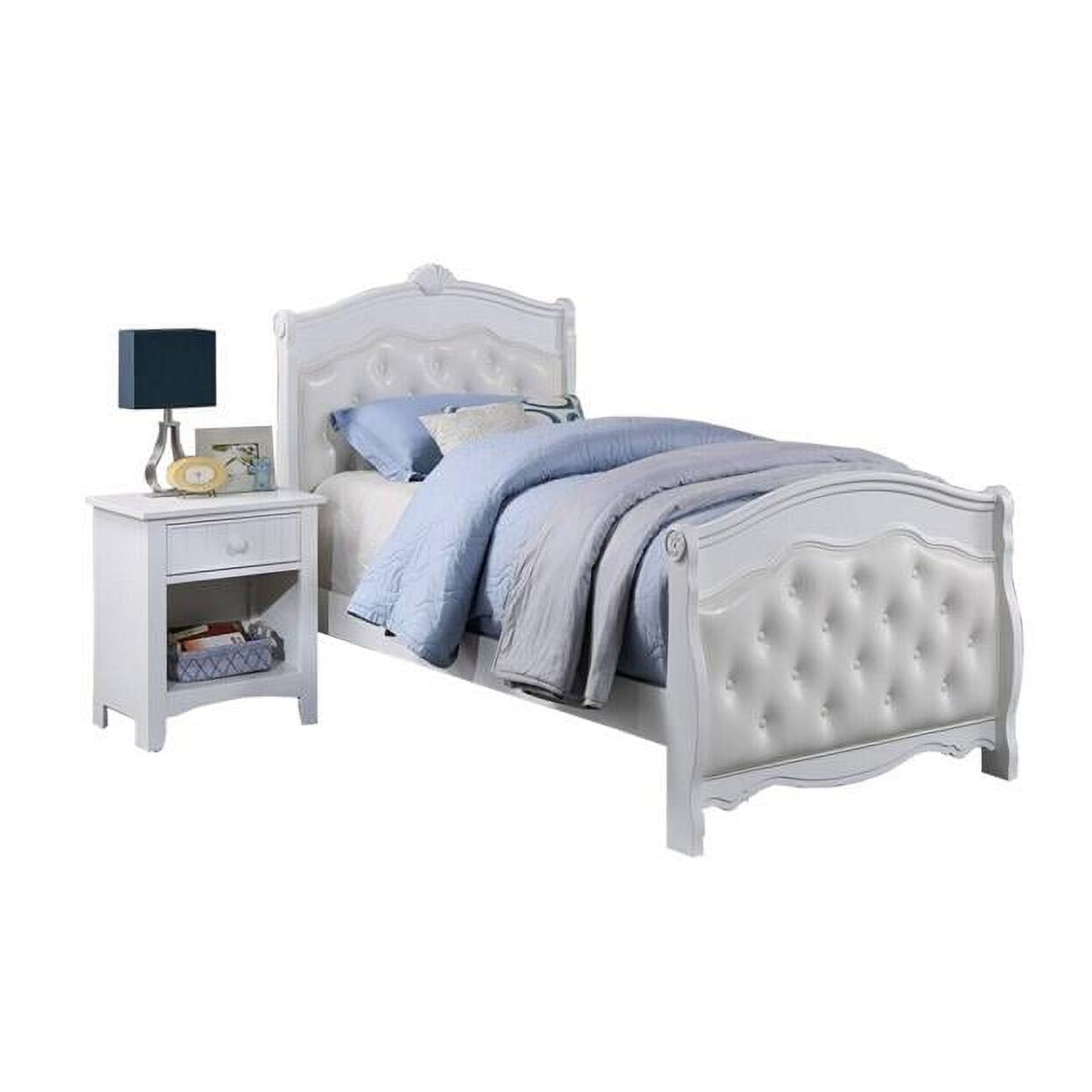 Benjara BM300173 Tufted Faux Leather Upholstered Zola Modern Curved Bed ...