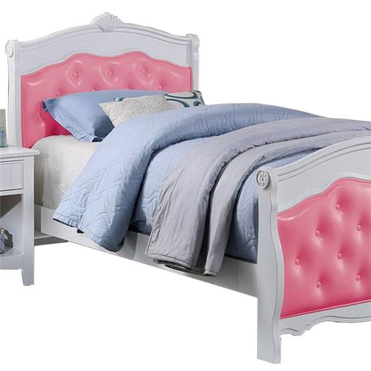 Benjara BM300174 Tufted Faux Leather Upholstery & Frame Zola Modern Bed ...