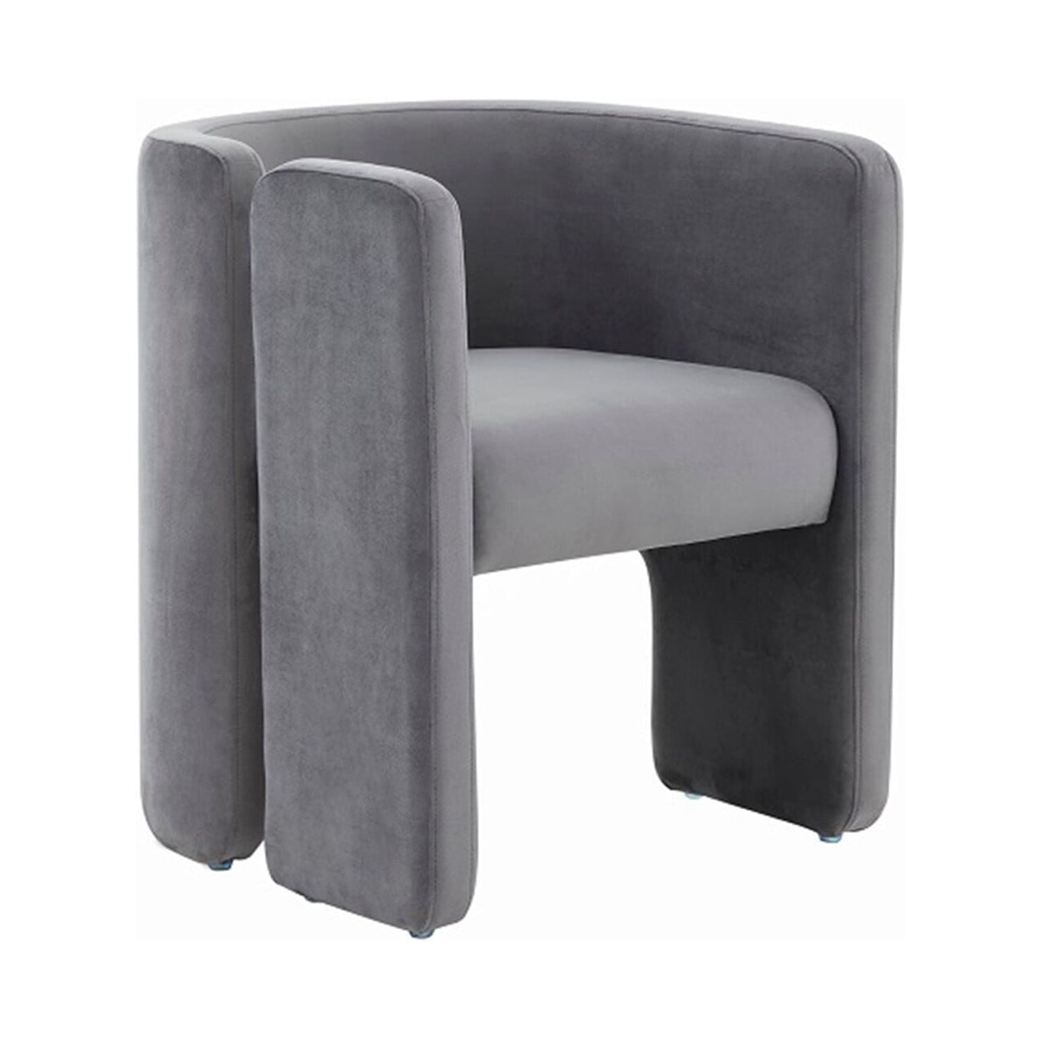 Benjara BM302133 24 in. Cid Accent Chair with Curved Backrest, Panel ...