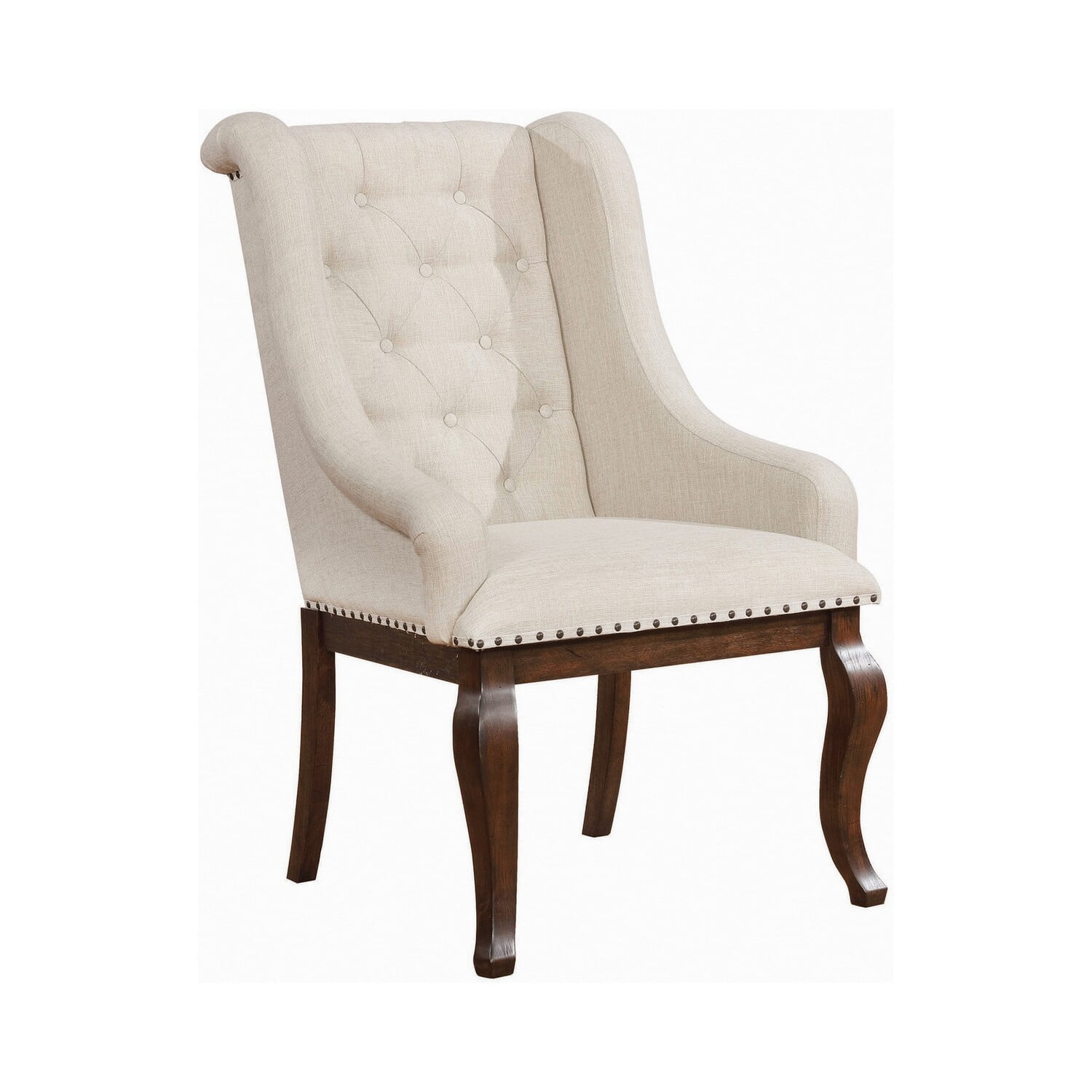 Benjara 30 Inch Armchair with Wingback Design, Tufted Back, Nailhead ...
