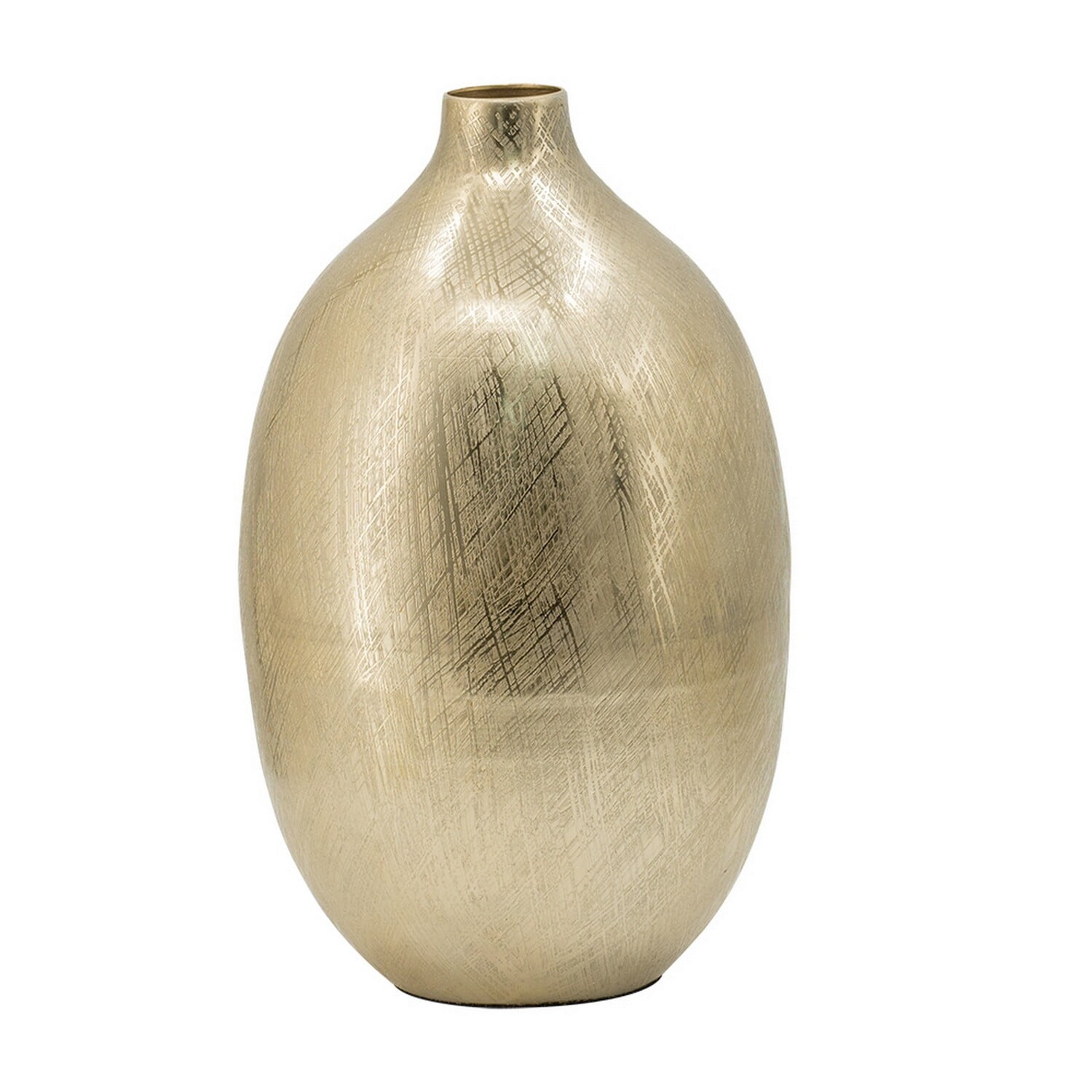 Benjara BM302558 14 in. Pansy Metal Tall Curved Shape Bottleneck Modern ...