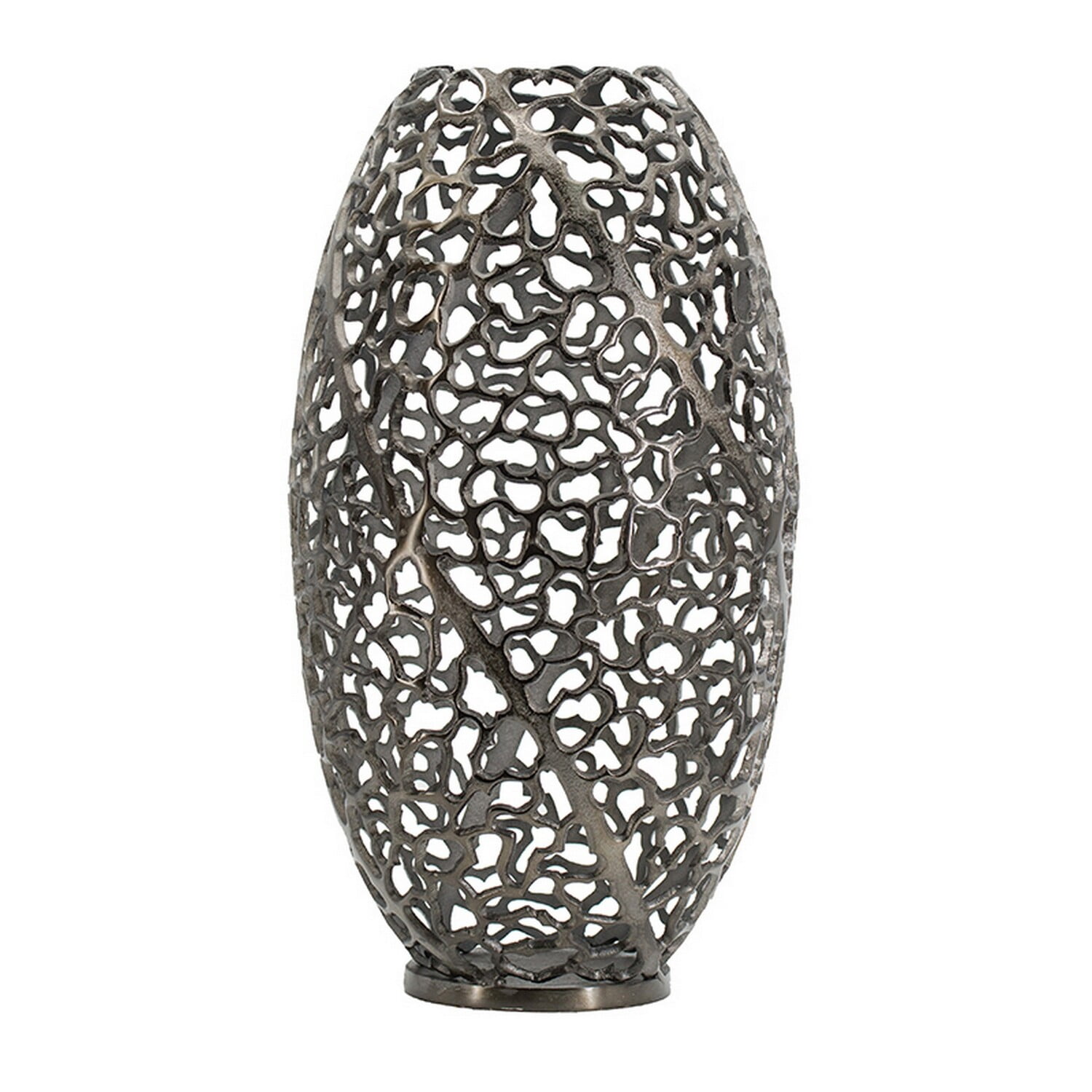 Benjara BM302592 14 in. Tall Curved Cut Out Design & Intricate Details ...