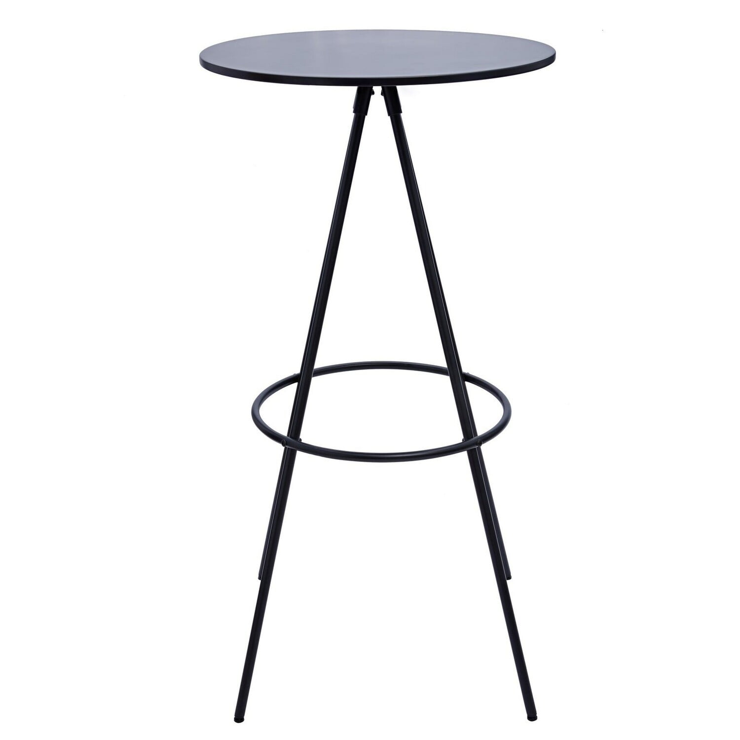 Benjara Vigo 44 Inch Modern Round Bar Height Pub Table, Metal Angled ...