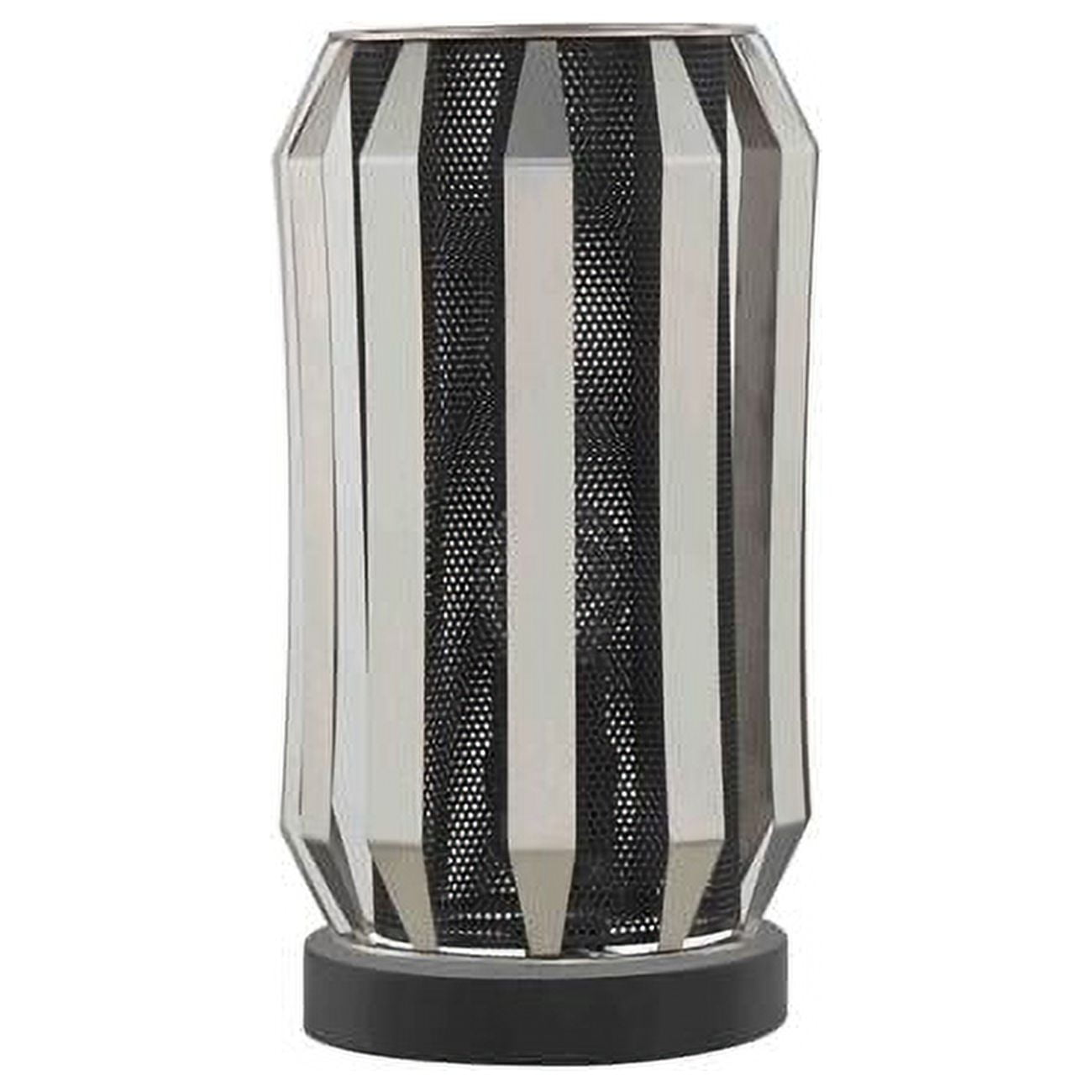 Benjara BM309041 13 in. Pin Round Base Table Lamp with Accent Cylinder ...