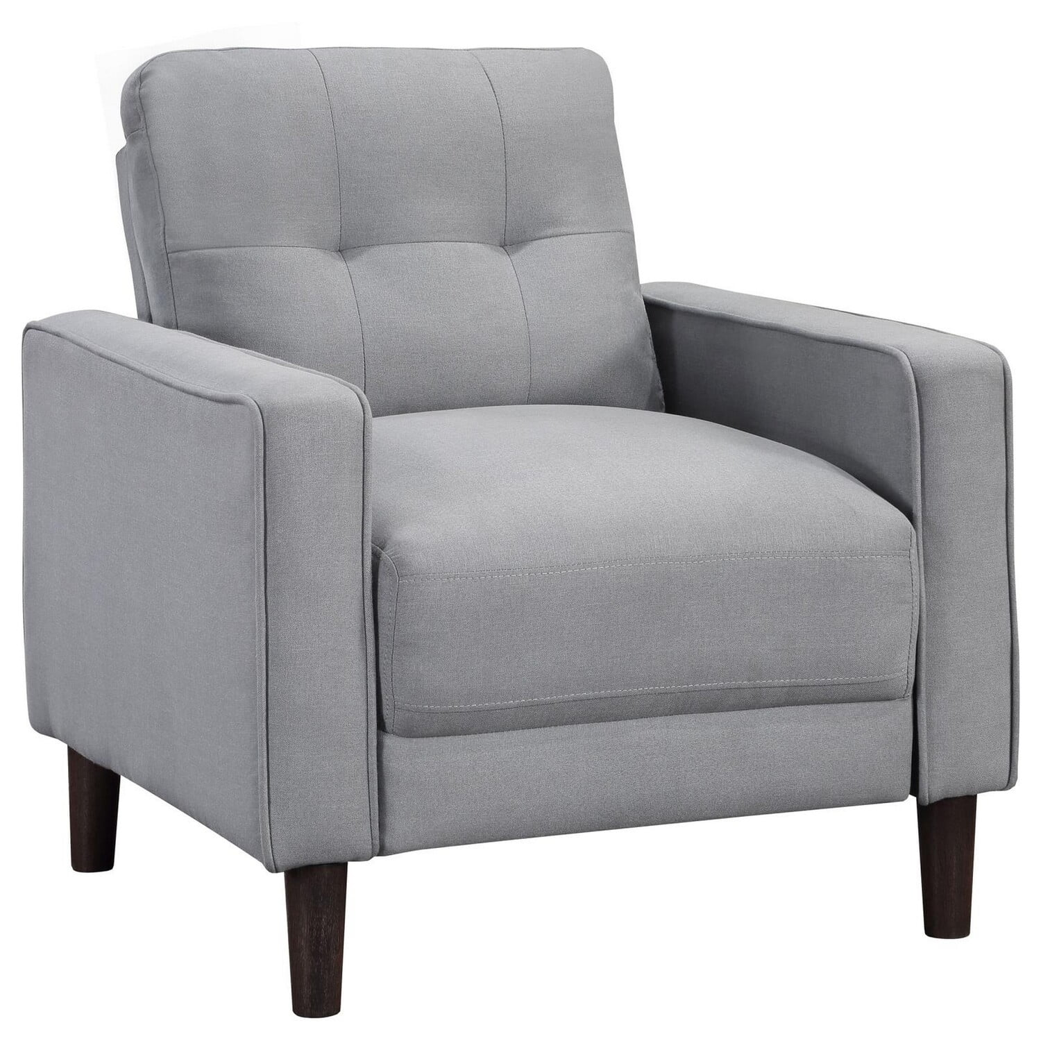 Benjara Bow 32 Inch Accent Chair, Grid Tufted, Track Arms, Self Welt ...