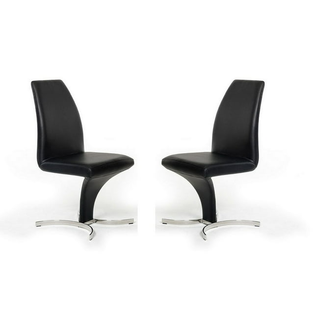 Benjara BM311130 24 in. C Shaped Legs Vegan Faux Leather Dining Chair ...