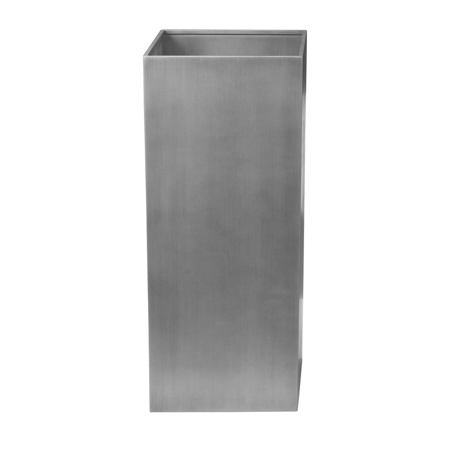 Benjara Jo 32 Inch Tall Flower Pot Planter, Hidden Indented Box, Gray ...