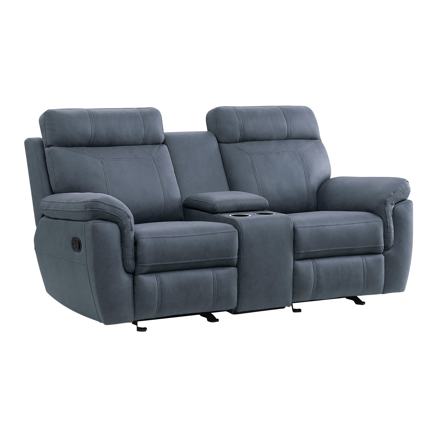 Benjara BM315528 76 in. Clif Manual Glider Reclining Loveseat, Solid ...