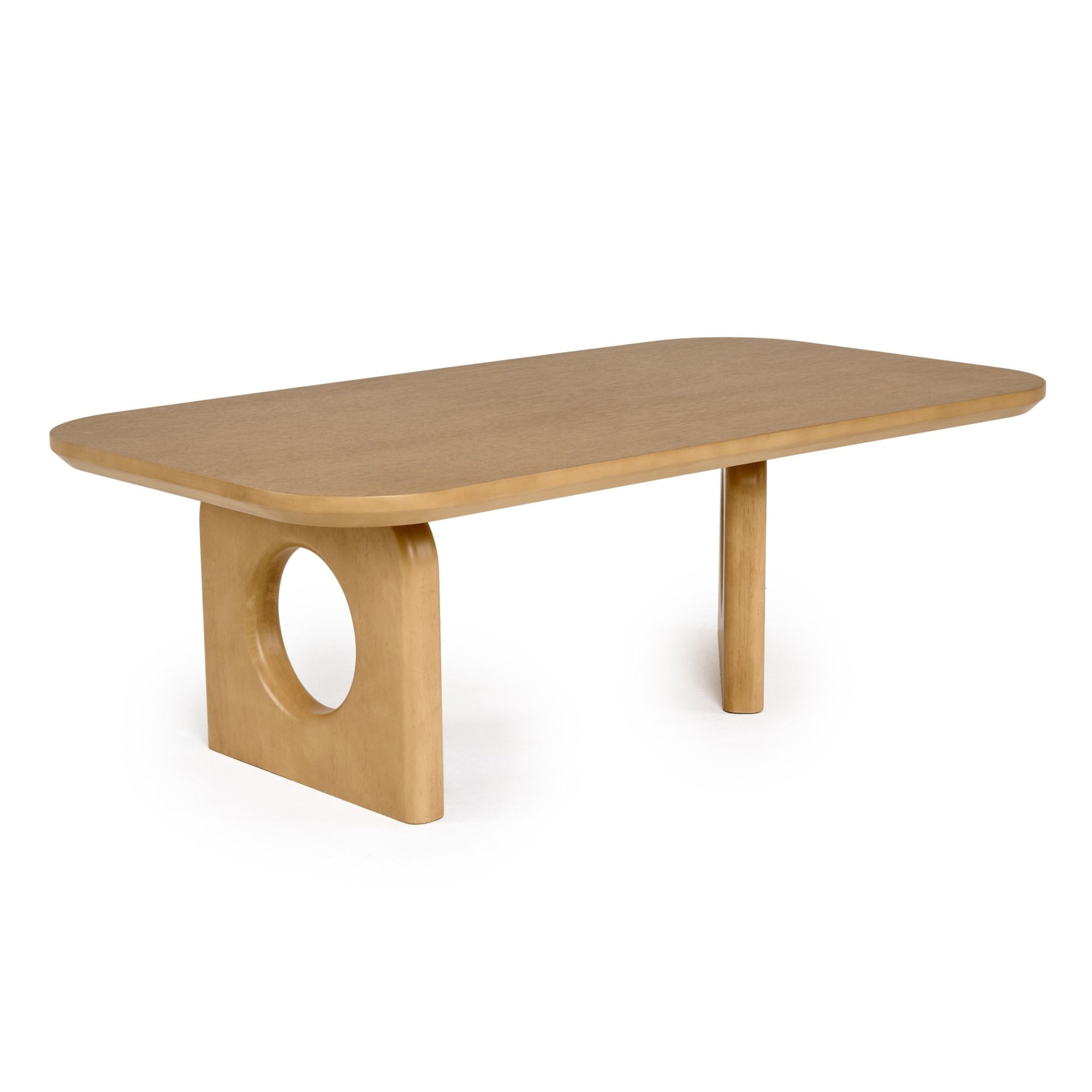 Noe Ohan 50 Inch Coffee Table, Rectangular, Light Brown Solid Rubberwood - Walmart.com