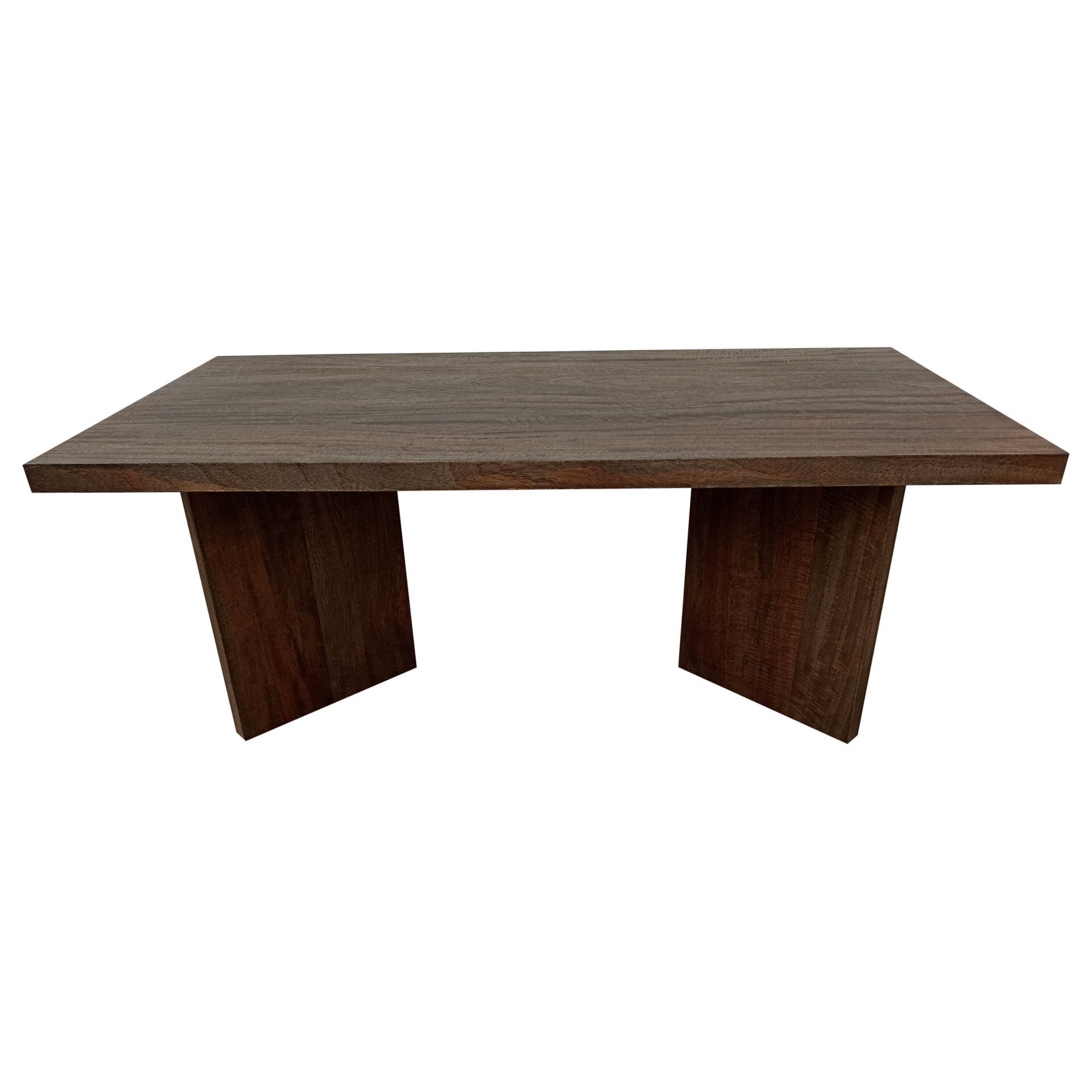Anisa Coffee Table, 50 Inch Rectangular, Brown Solid Mango Wood Plank ...