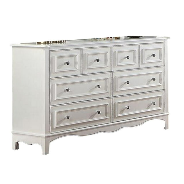 Benjara Cade 59 Inch Wide Dresser Chest, 8 Drawers, Crown Mold, Solid ...