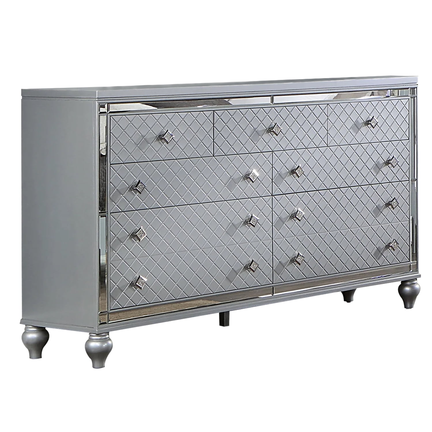 Benjara Calan 63 Inch Wide Dresser Chest, 9 Drawers, Pebble Texture ...
