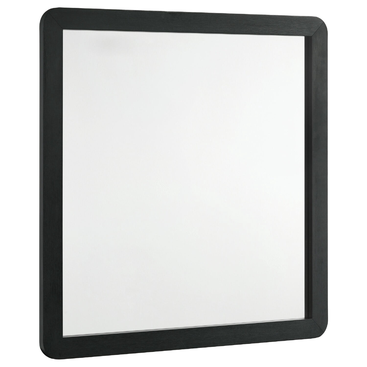 Benjara Cavy Dresser Mirror, Rounded Corners and Flat Glass, Black ...