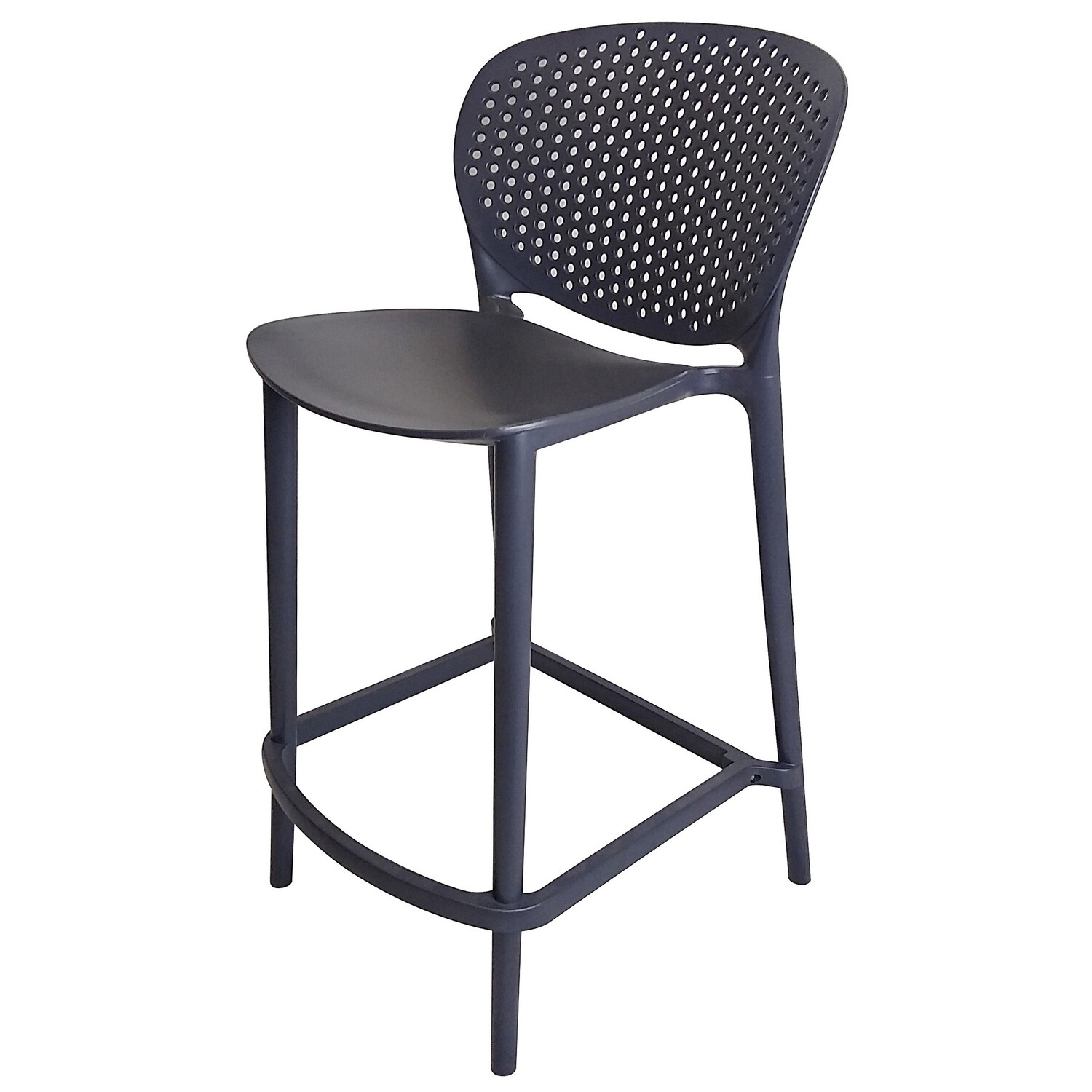 Benjara Celin 26 Inch Counter Stool Chair, Set of 4, Stackable, Mesh ...