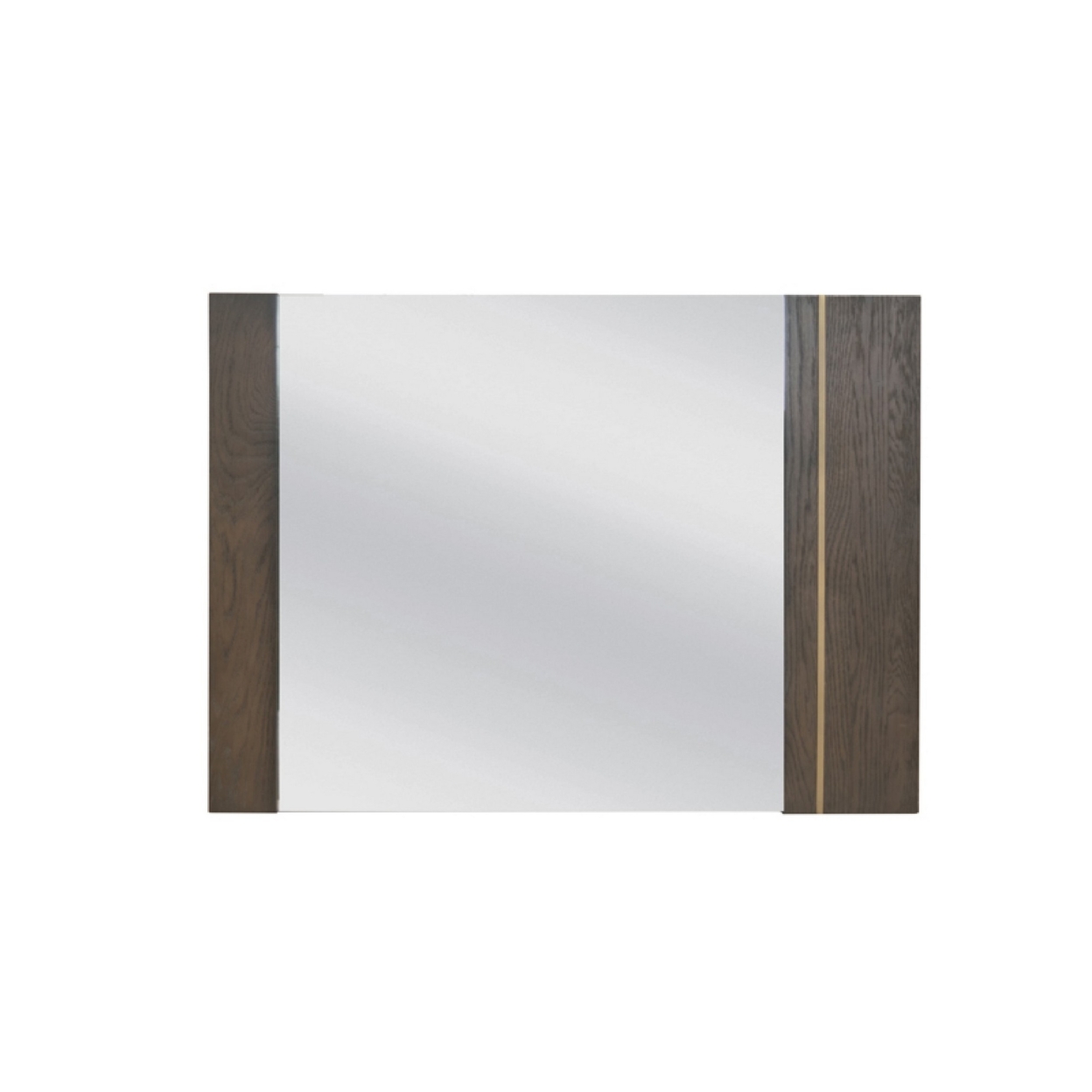 Cid 41 Inch Modern Wood Mirror, Horizontal Landscape, Dark Oak ...