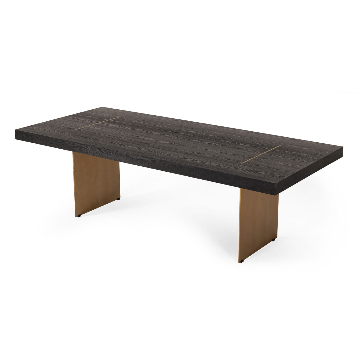 Benjara Cid 95 Inch Modern 8 Seater Dining Table, Wood Top, Panel Legs ...