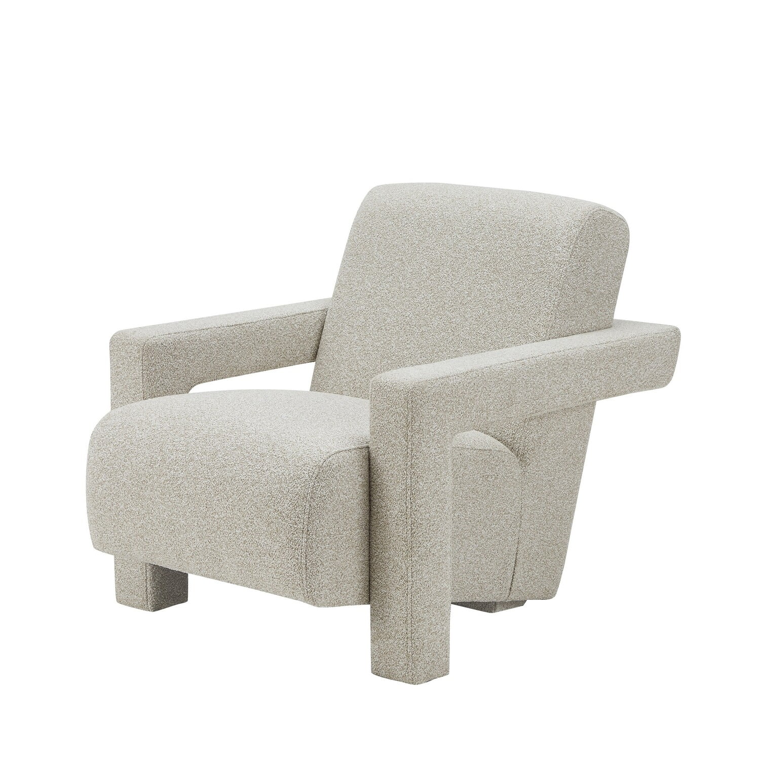 Cid Lily 28 Inch Accent Chair- Foam Cushioned Plush Beige Polyester ...