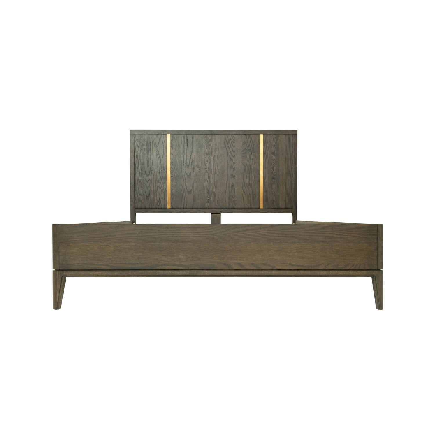 Benjara Cid Ohio King Size Platform Bed, Panel Headboard with Gold ...