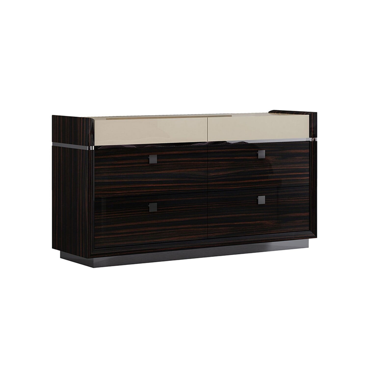 Benjara Contemporary Multiple Drawer Wooden Dresser with Square Pulls ...