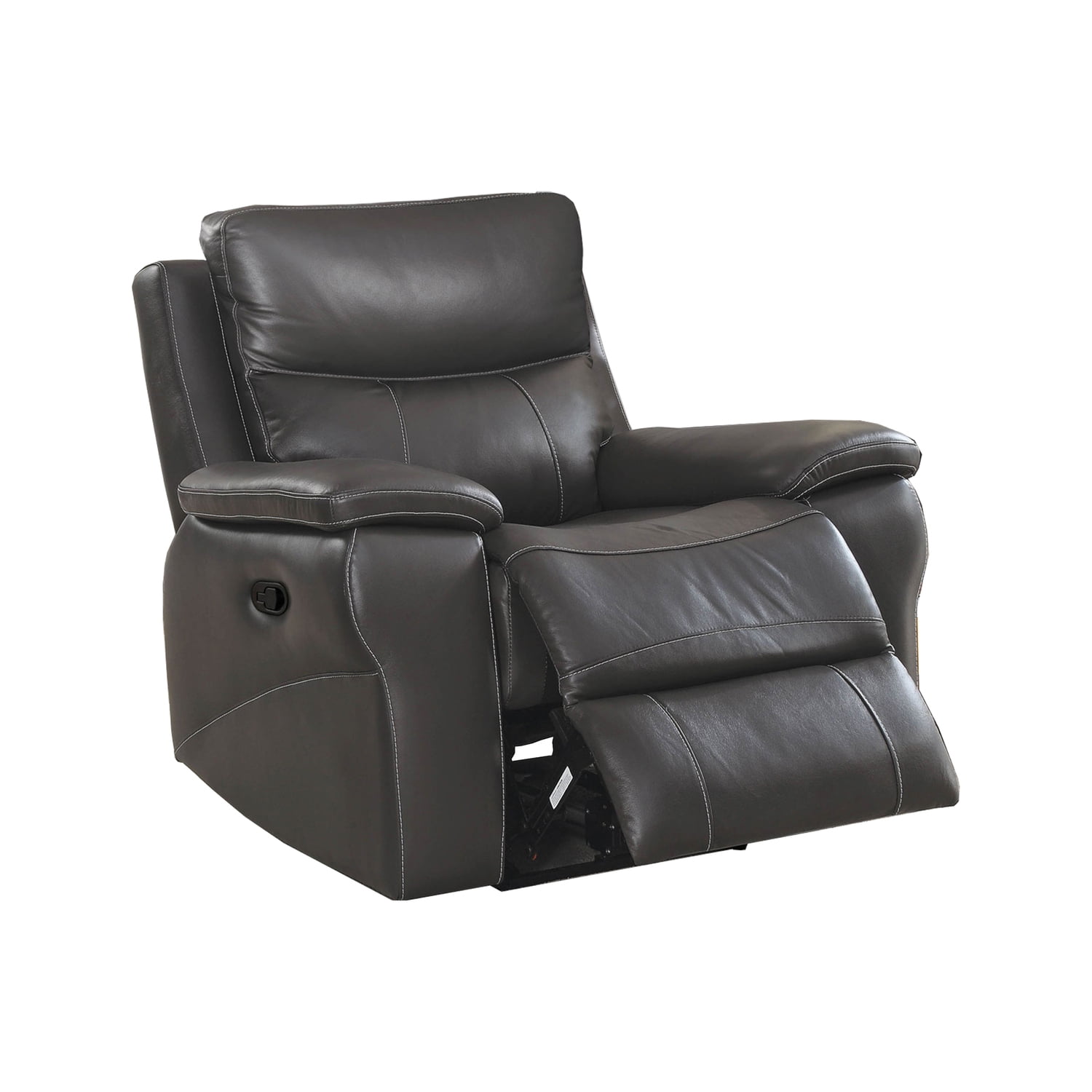 Benjara Contemporary Recliner Chair with Contoured Seat, Gray - Walmart.com