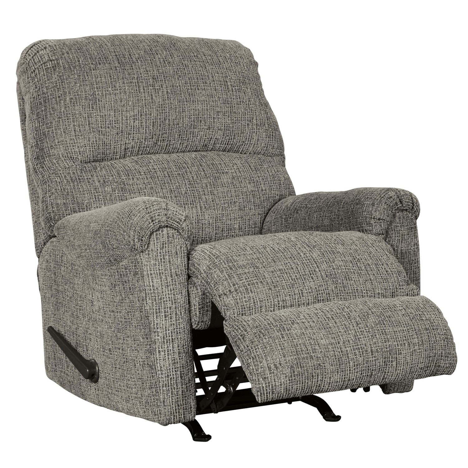 Benjara Contemporary Rocker Recliner with Split Back and Lever Handle ...