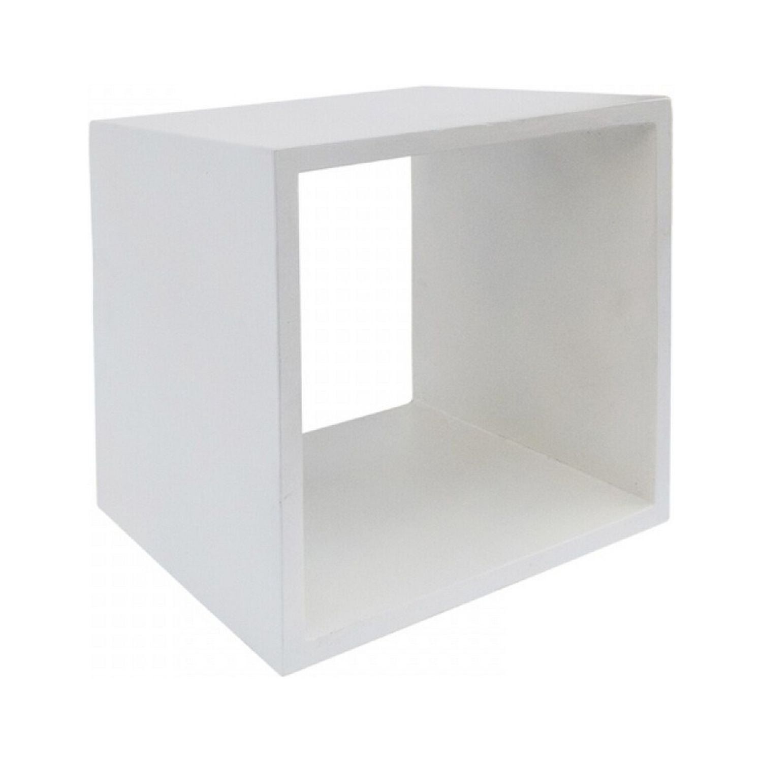 Benjara Contemporary Style Concrete Cube End Table with Sharp Edges ...