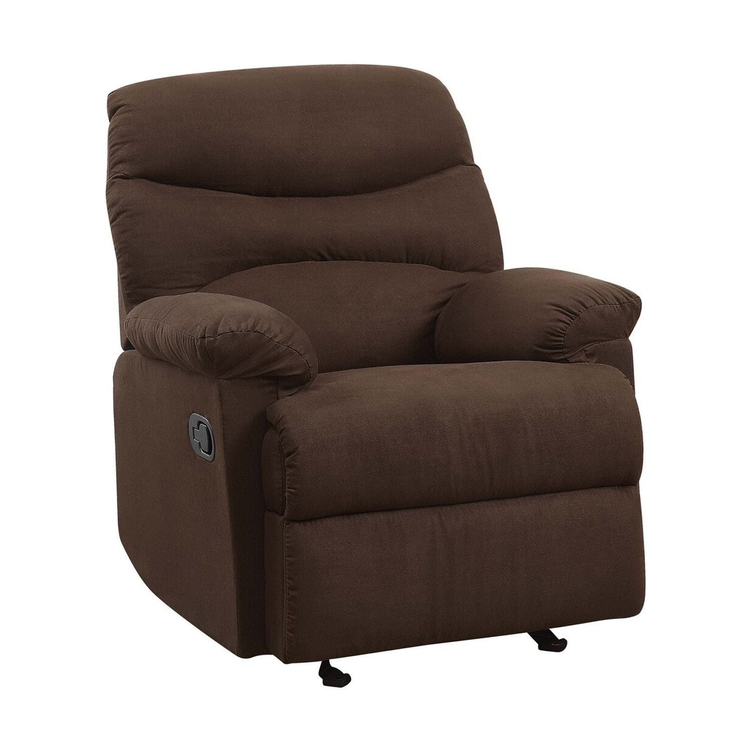 Benjara Deby 35 Inch Modern Motion Recliner Chair, Soft Microfiber Seat ...