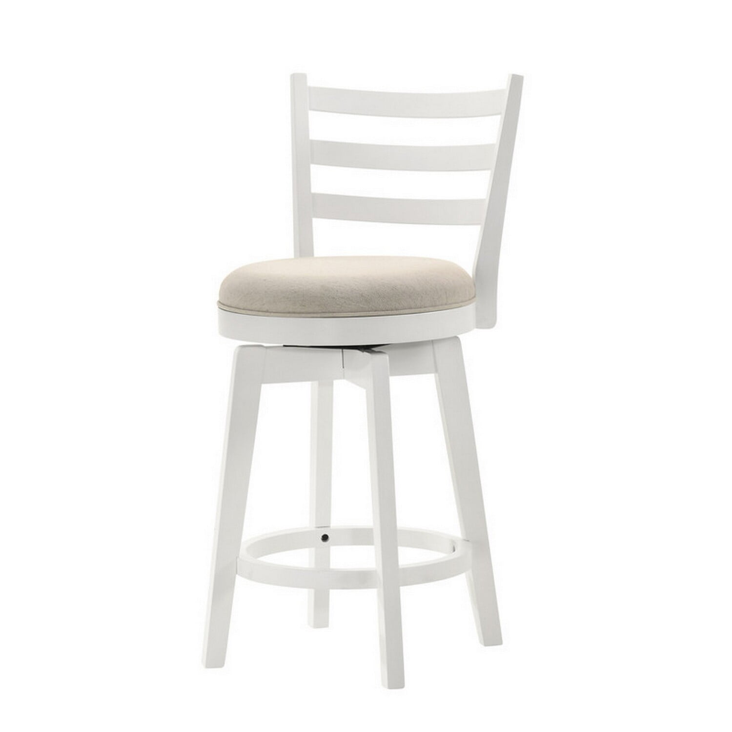 Benjara 26 in. Fila Padded & Ladder Back Counter Height Swivel Stool ...