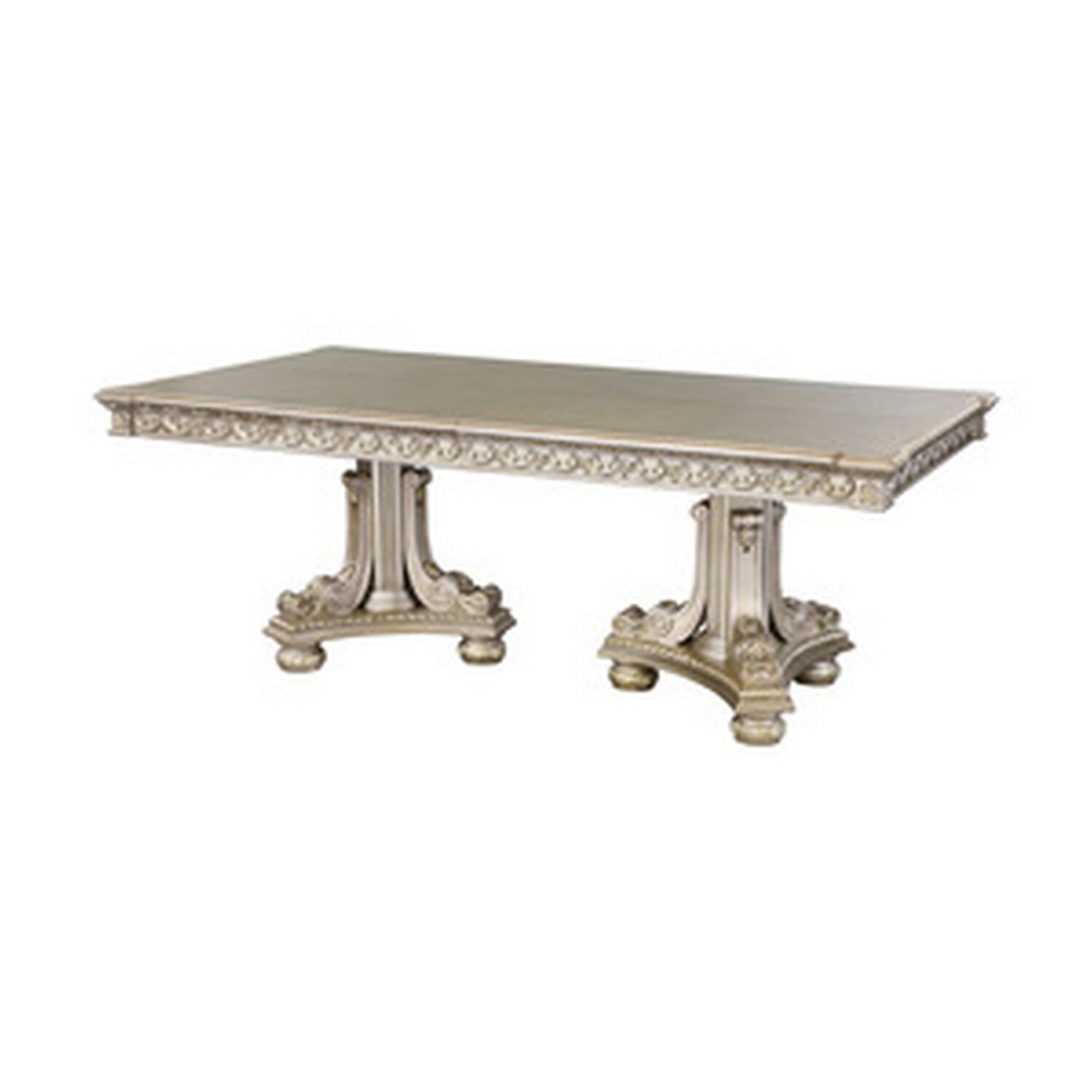 Benjara Finn 84-112 Inch Traditional Extendable Dining Table, Classic ...